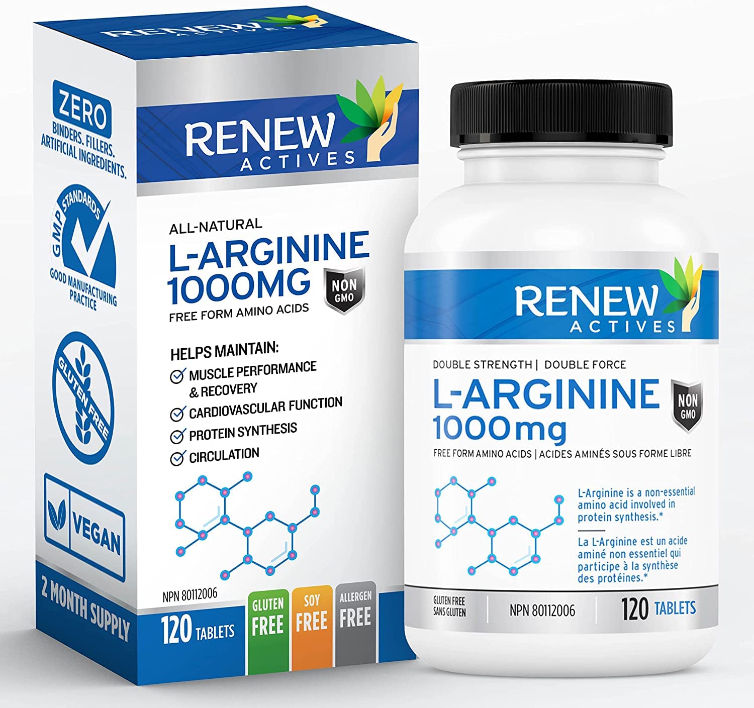 Renew Actives L-Arginine Supplement 1000MG for Serving - Strength ...