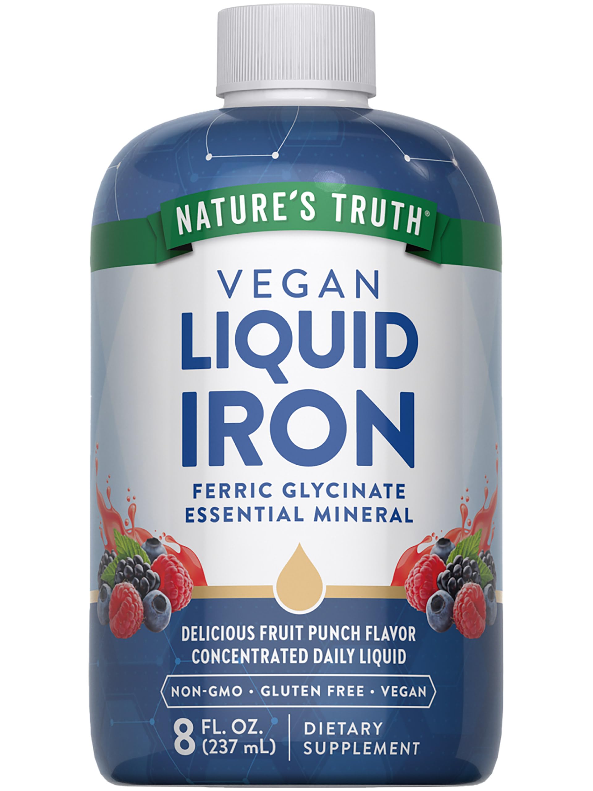 Nature's Truth Liquid Iron Drops Supplement 18mg | Essential Mineral ...