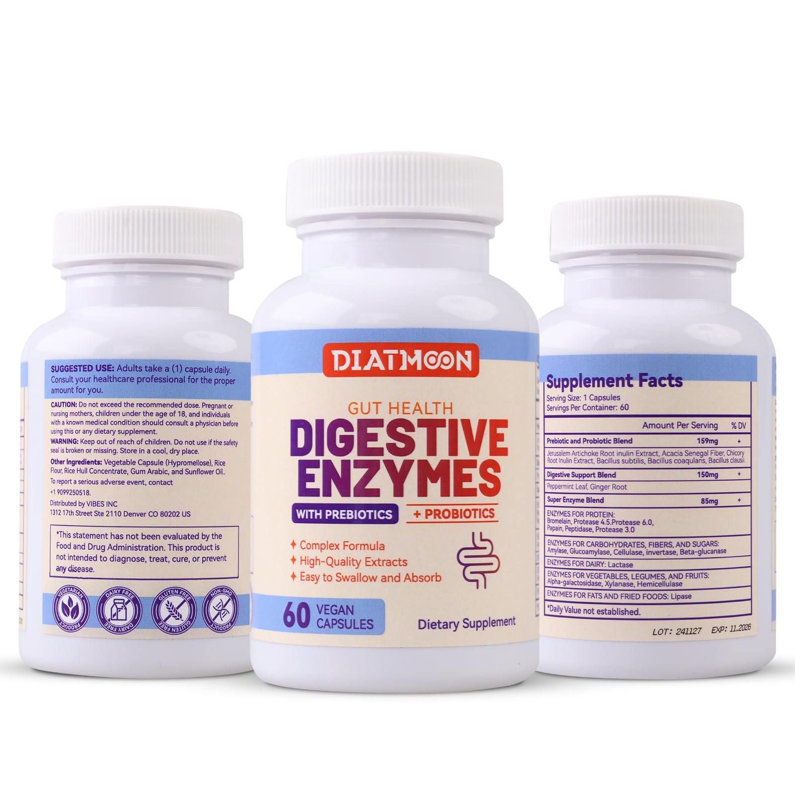 Digestive Enzymes, Digestive Enzymes with Probiotics and Prebiotics ...