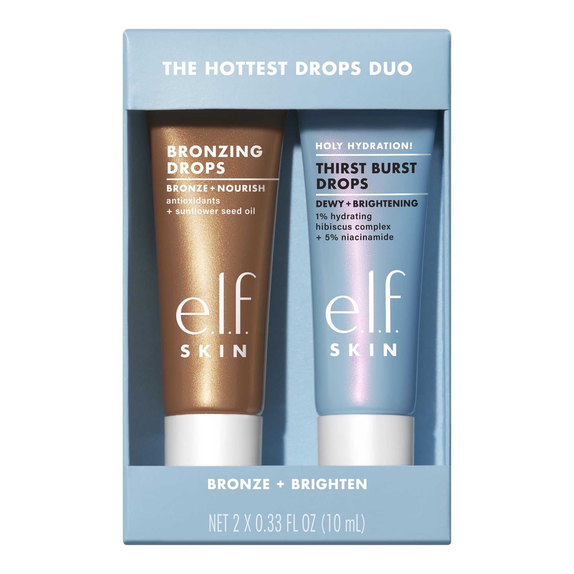 e.l.f. SKIN The Hottest Drops Duo, Holy Hydration! Thirst Burst Drops ...
