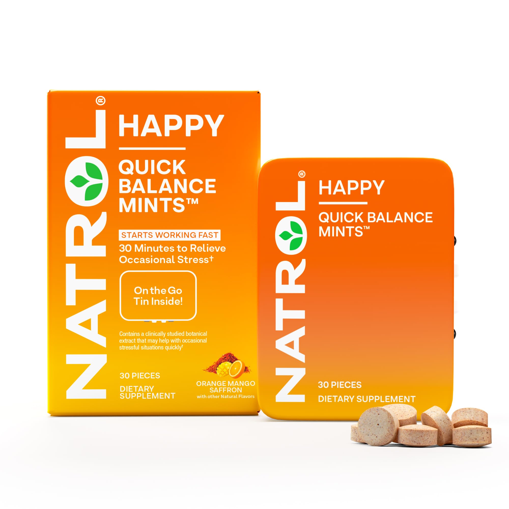 Natrol Quick Balance Happy Mints, Occasional Stress Relief Supplement ...