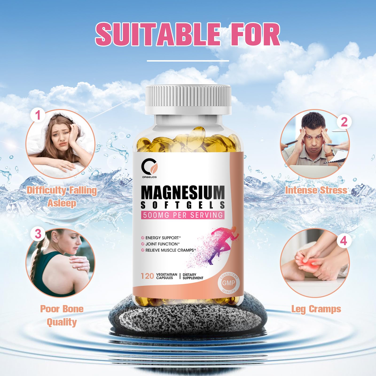 Magnesium Glycinate 500mg Capsules, High Absorption Pure Magnesium ...