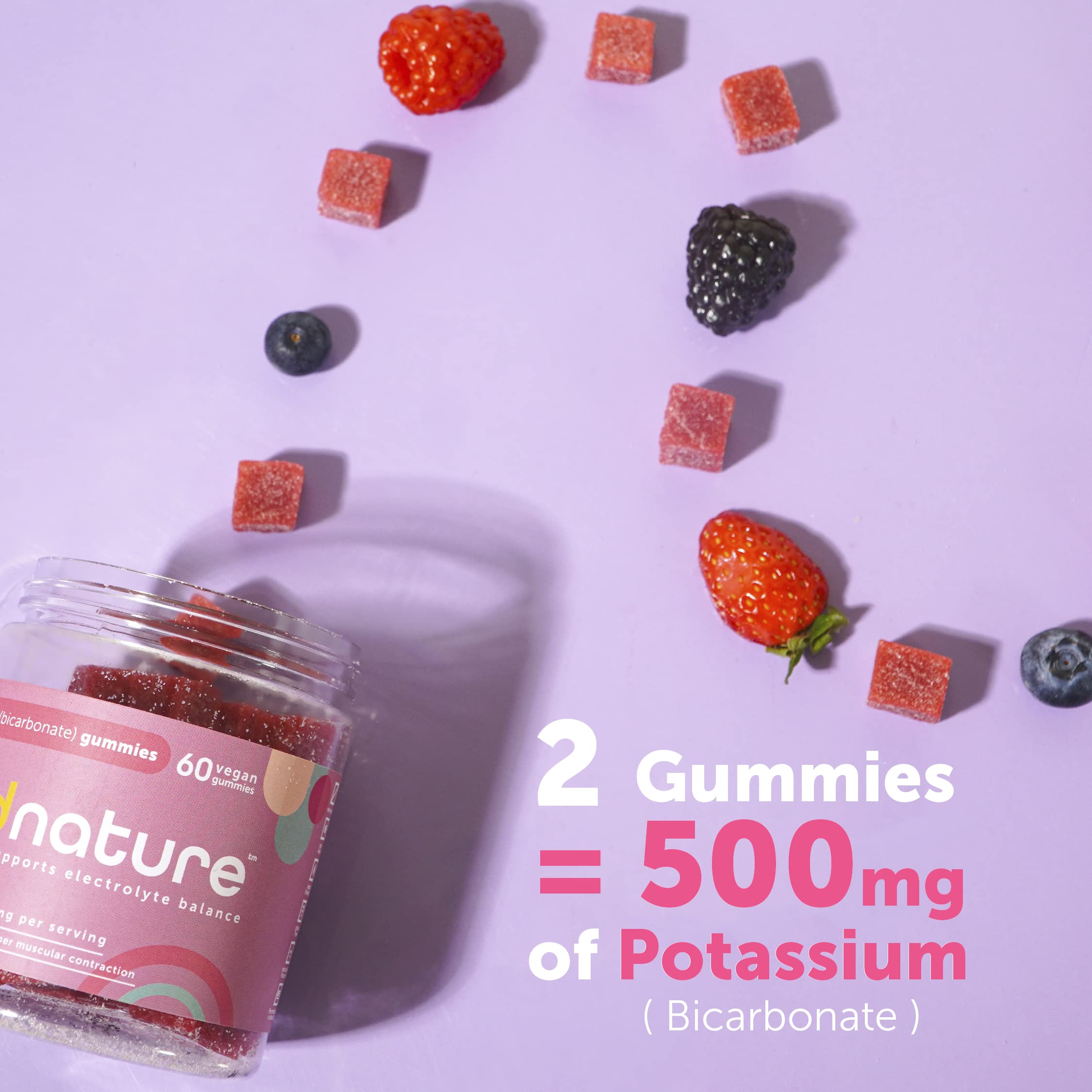 Kind Nature Potassium & Magnesium Gummies for Adults & Kids - Potassium ...