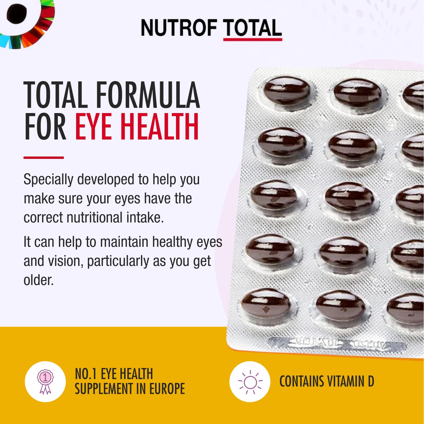 Nutrof Total Capsules – Eye Health Supplement with Lutein, Zeaxanthin ...