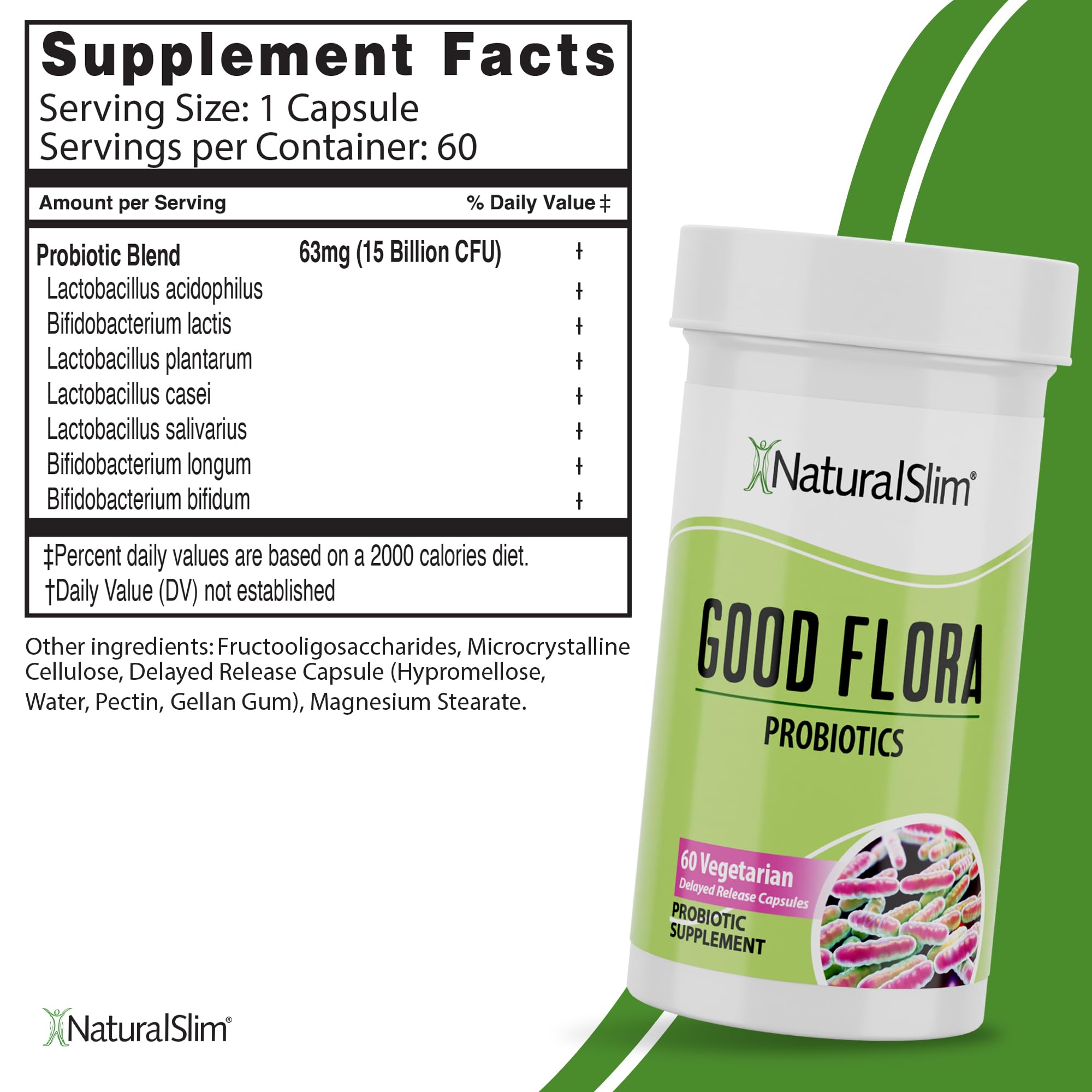 NaturalSlim Good Flora – Probiotics for Digestive Health, Intestinal ...