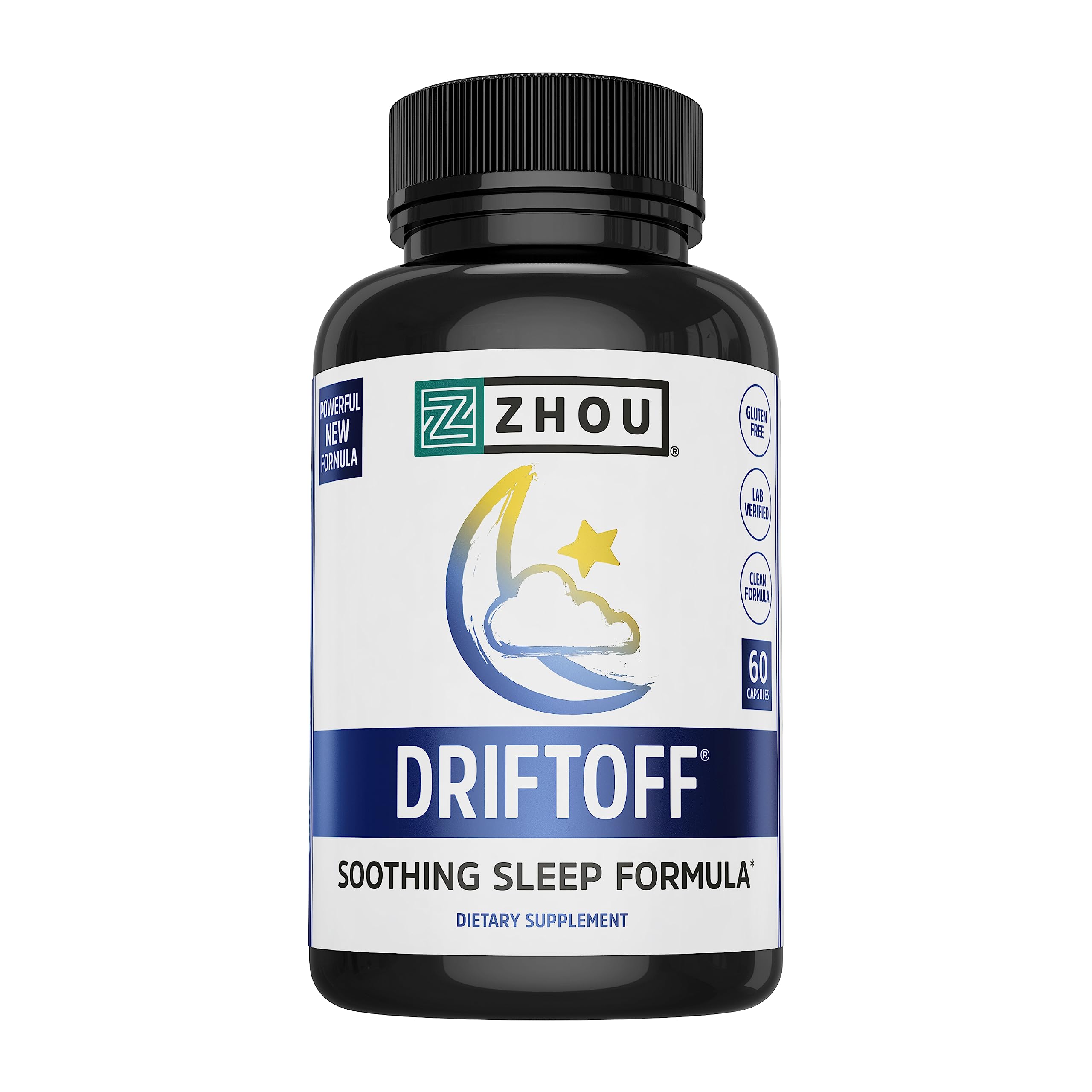 Zhou Drift Off Premium Sleep Aid with Valerian Root, Melatonin, GABA ...