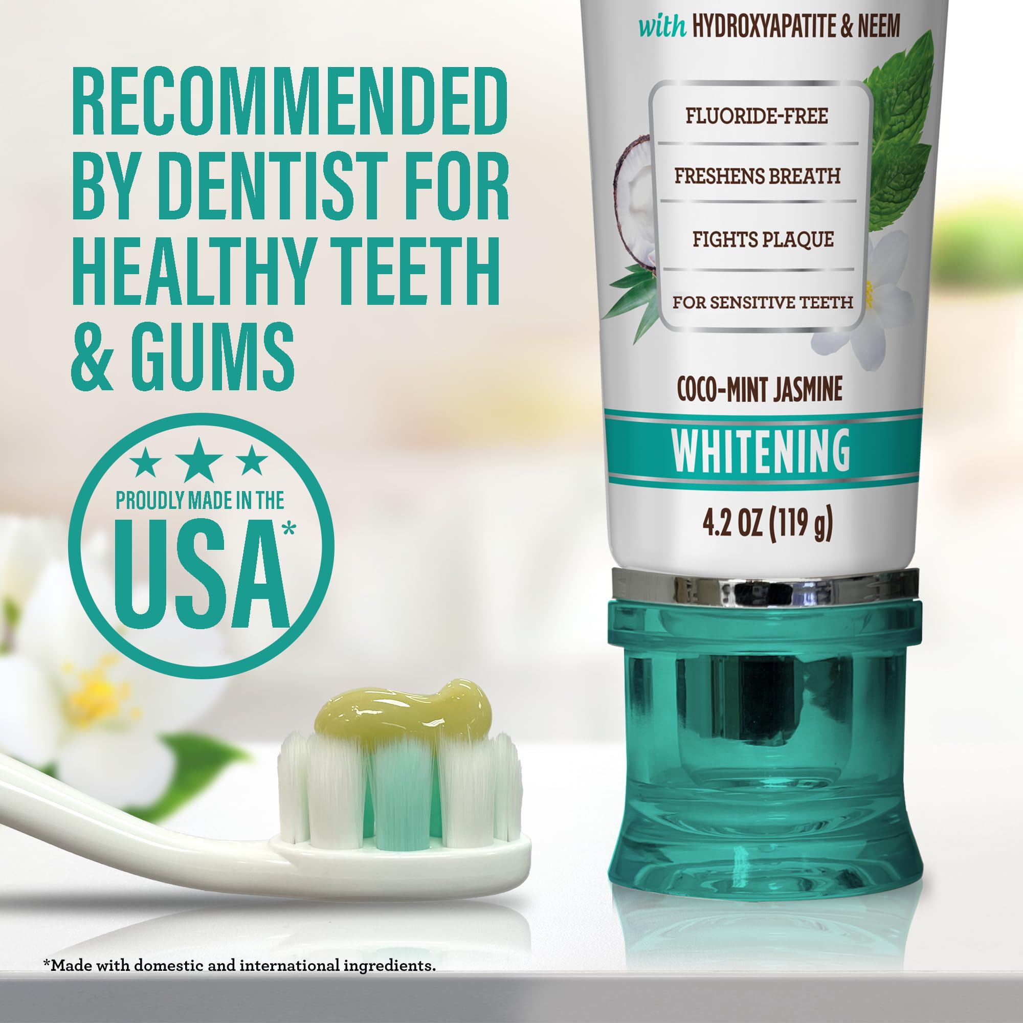 GuruNanda Hydroxyapatite Toothpaste, SLS & Fluoride Free, Whitening ...