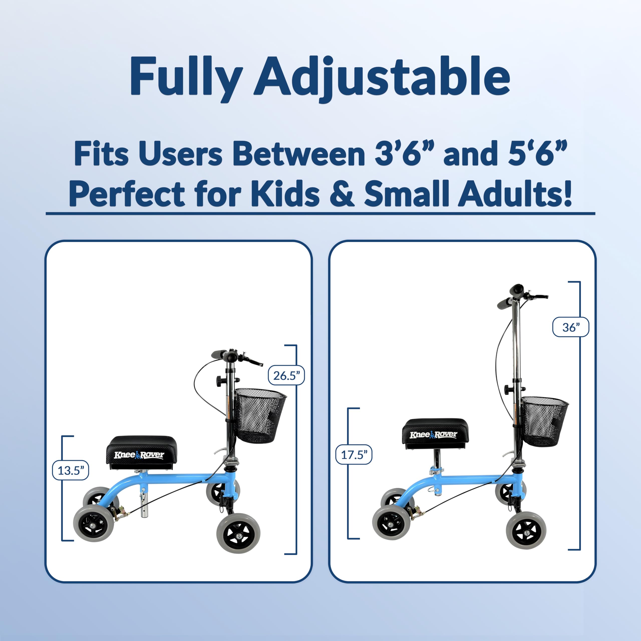 KneeRover Kids Knee Walker Child Knee Scooter for Small Adults for Foot ...