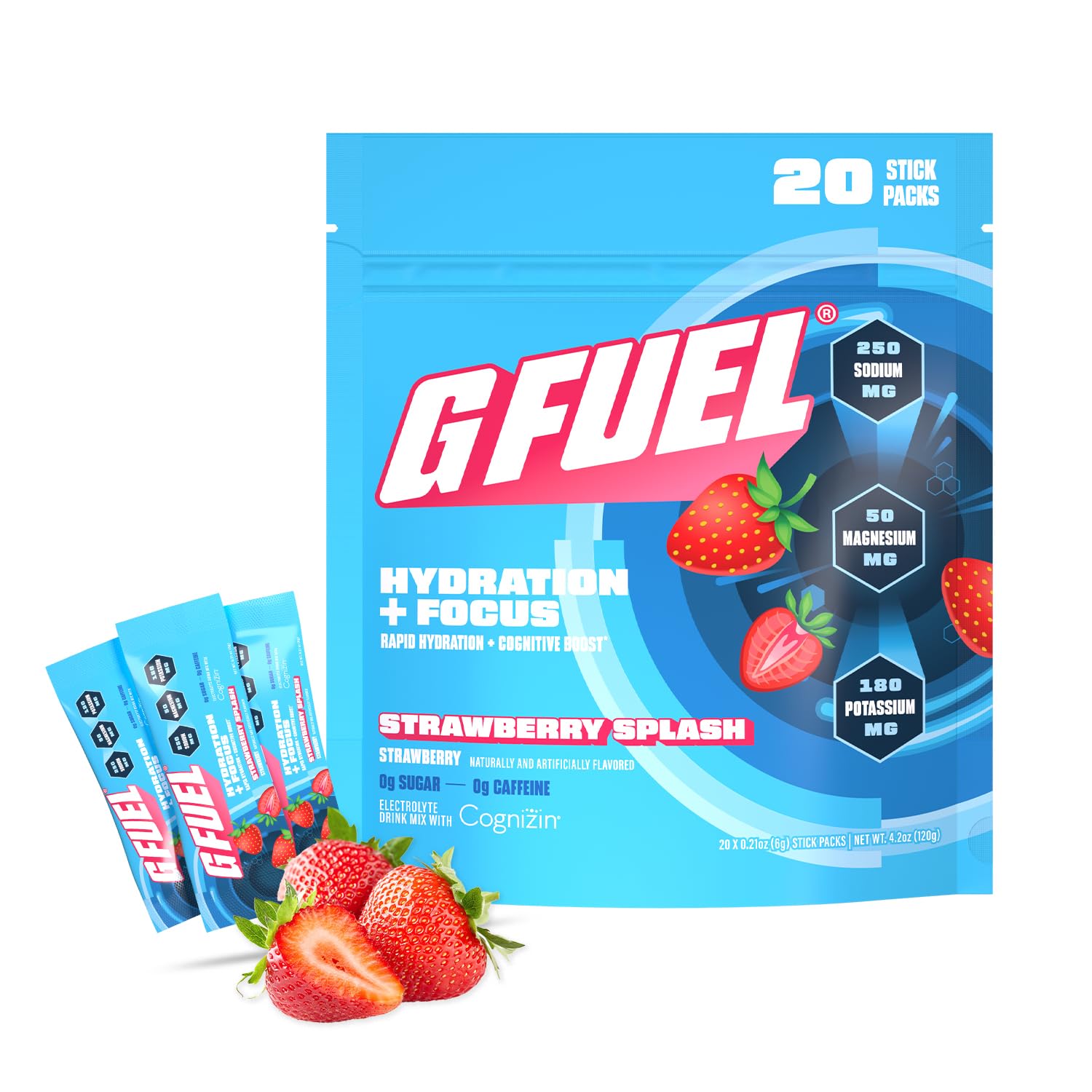 G Fuel Electrolytes Powder for Instant Hydration and Focus, Sugar Free ...
