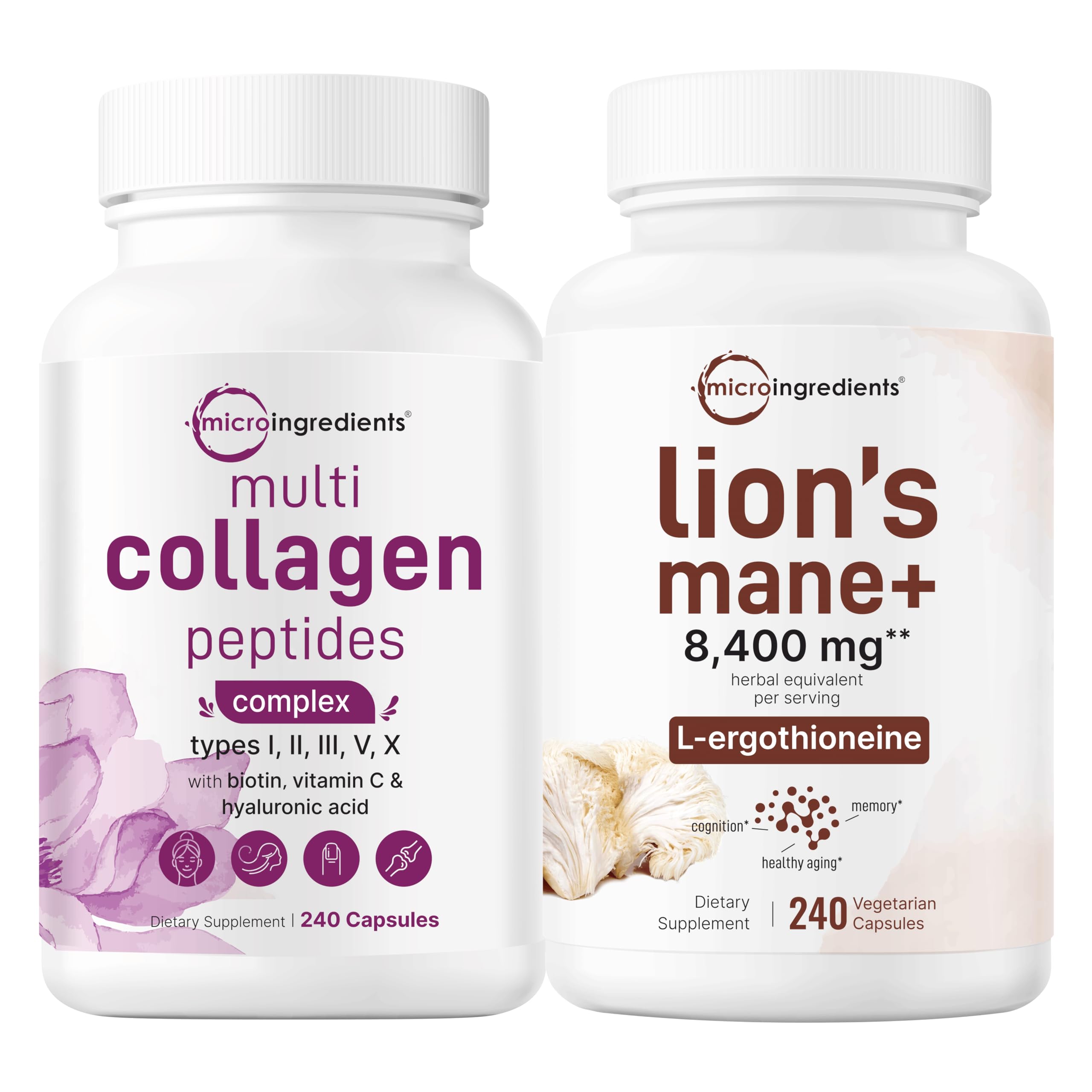 Micro Ingredients Multi Collagen Complex for Women & Lions Mane ...