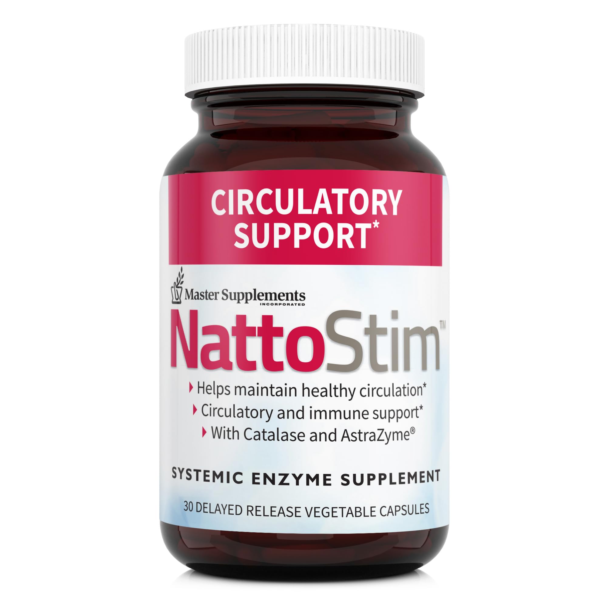 Master Supplements NattoStim - 30 Delayed Release Vegetable Capsules ...