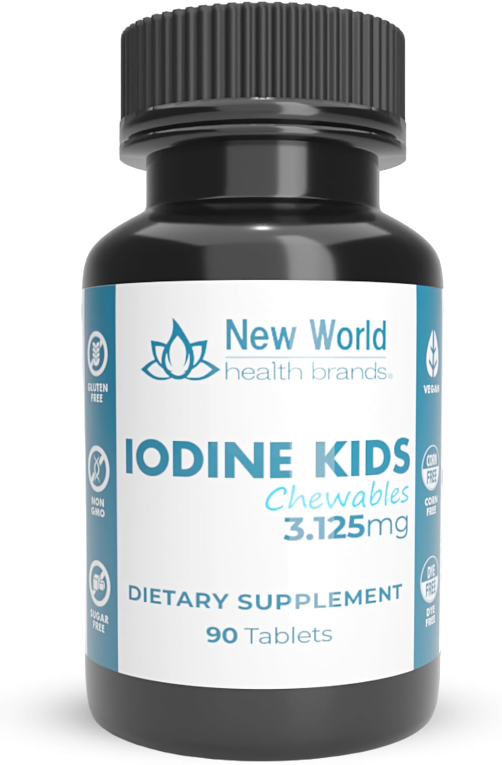 New World Health Brands Kids Chewable Iodine Tablets - 3.125mg | 90 ...