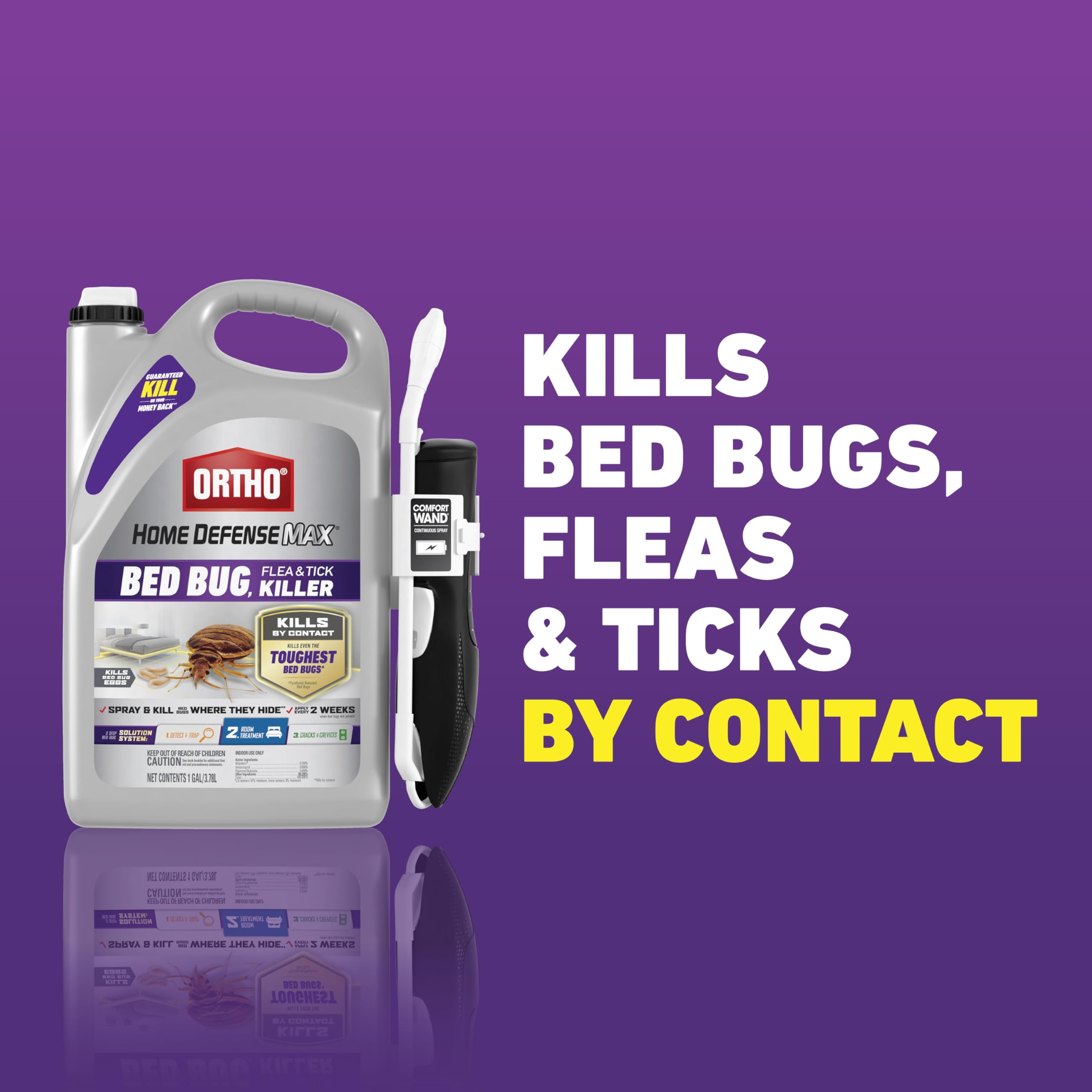 Ortho Home Defense Max Bed Bug, Flea and Tick Killer with Comfort Wand ...
