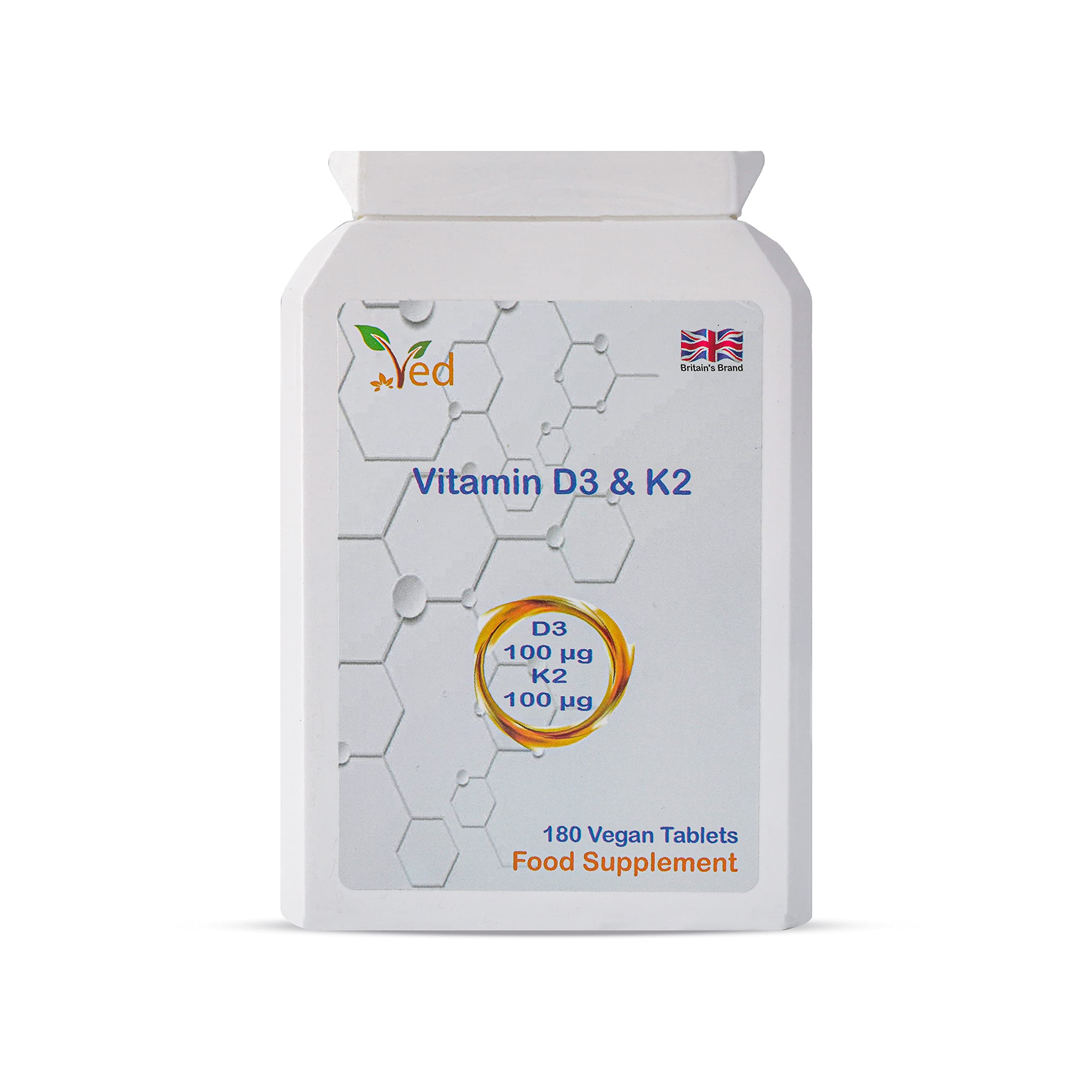 VED Vitamin D3 K2| 1000 IU Vitamin D3 & 100 mcg Vitamin K2| Max ...
