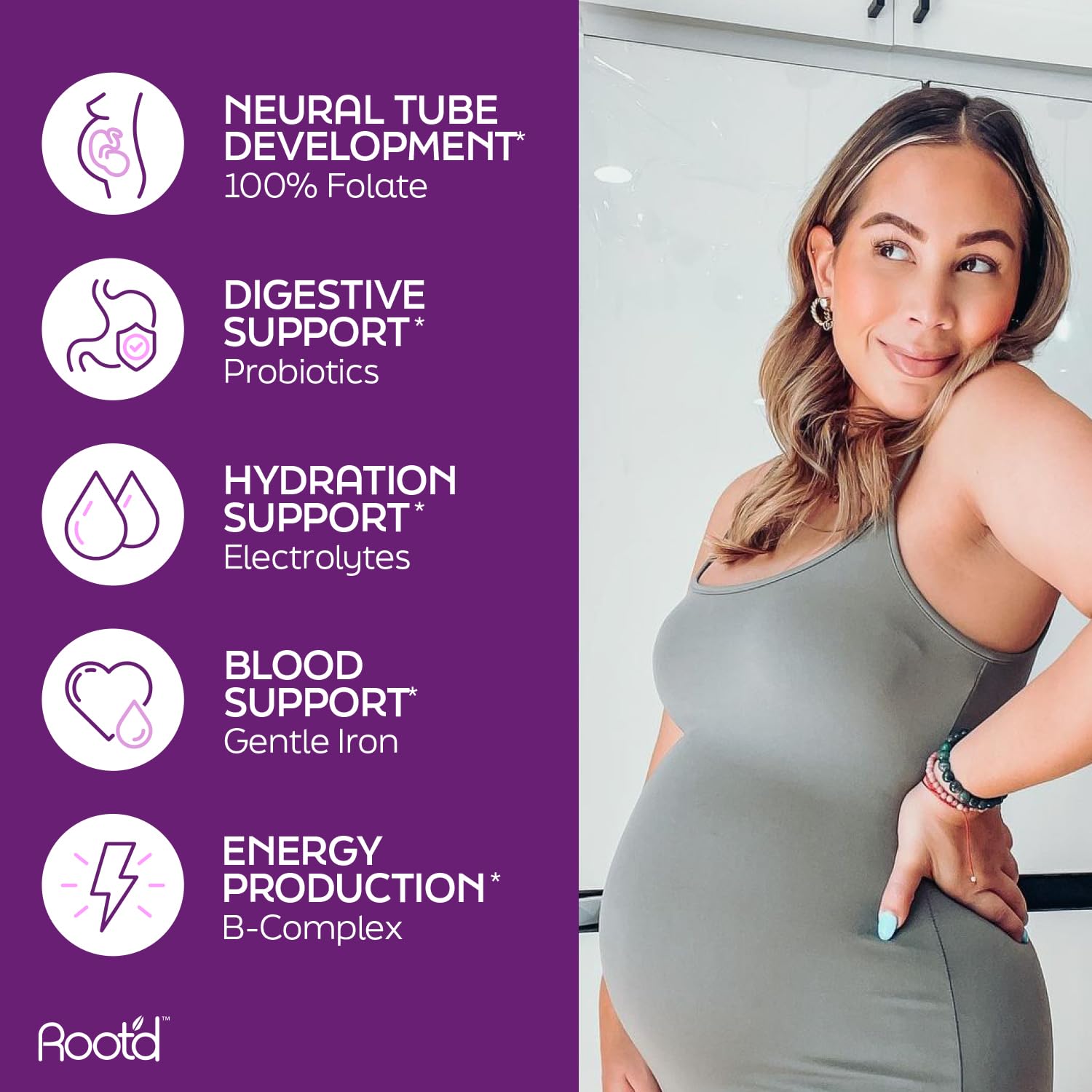 Root'd Prenatal & His Multivitamin Powder Bundle with 3X Electrolytes ...