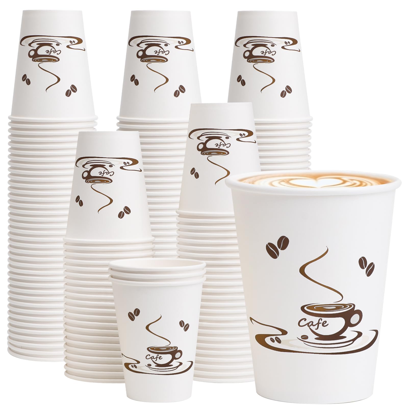 Lamosi 240 Pack 12 OZ Coffee Cups, Disposable Paper Cups for Hot/Cold ...