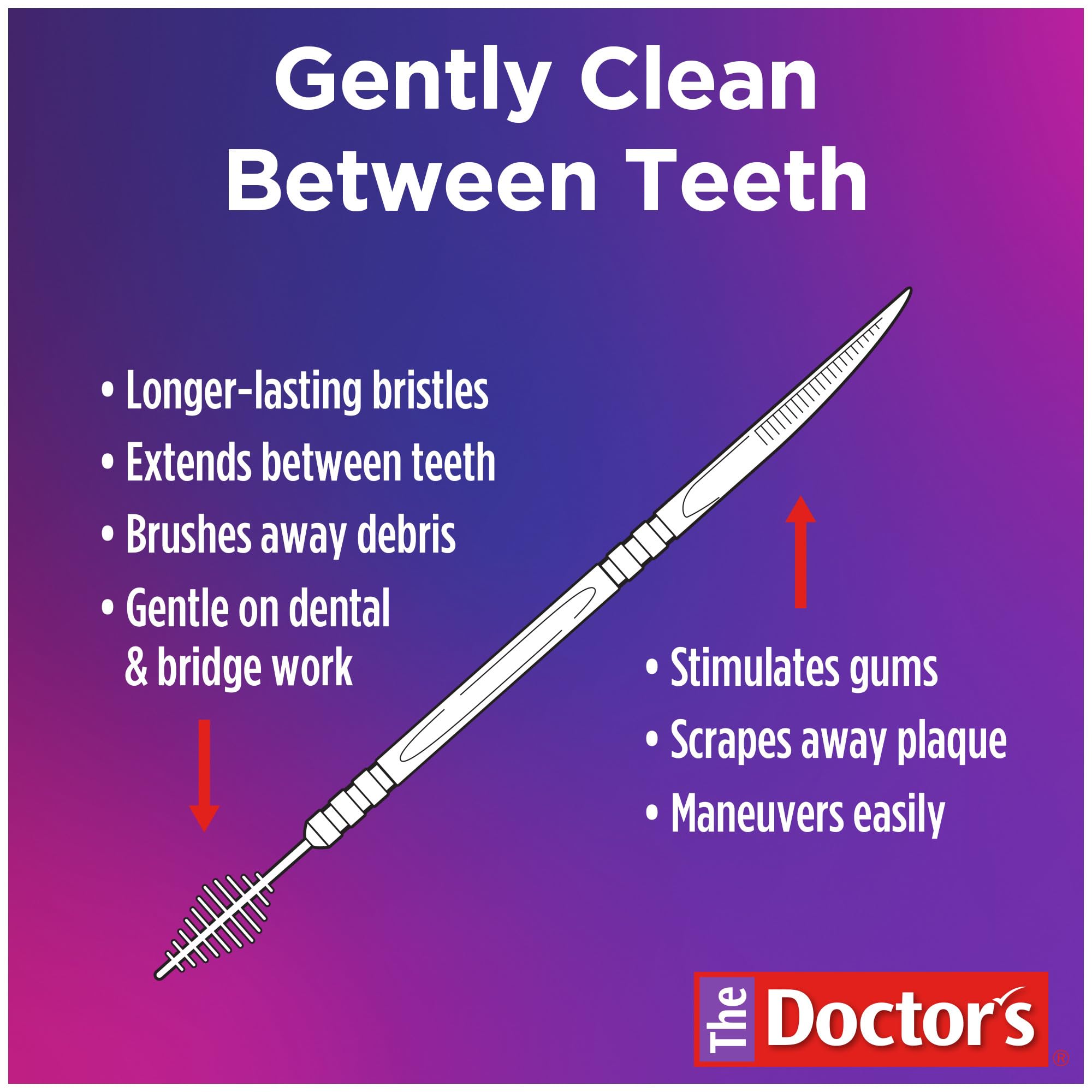 The Doctor's BrushPicks, Interdental Brushes and Dental Pick 2-in-1 ...