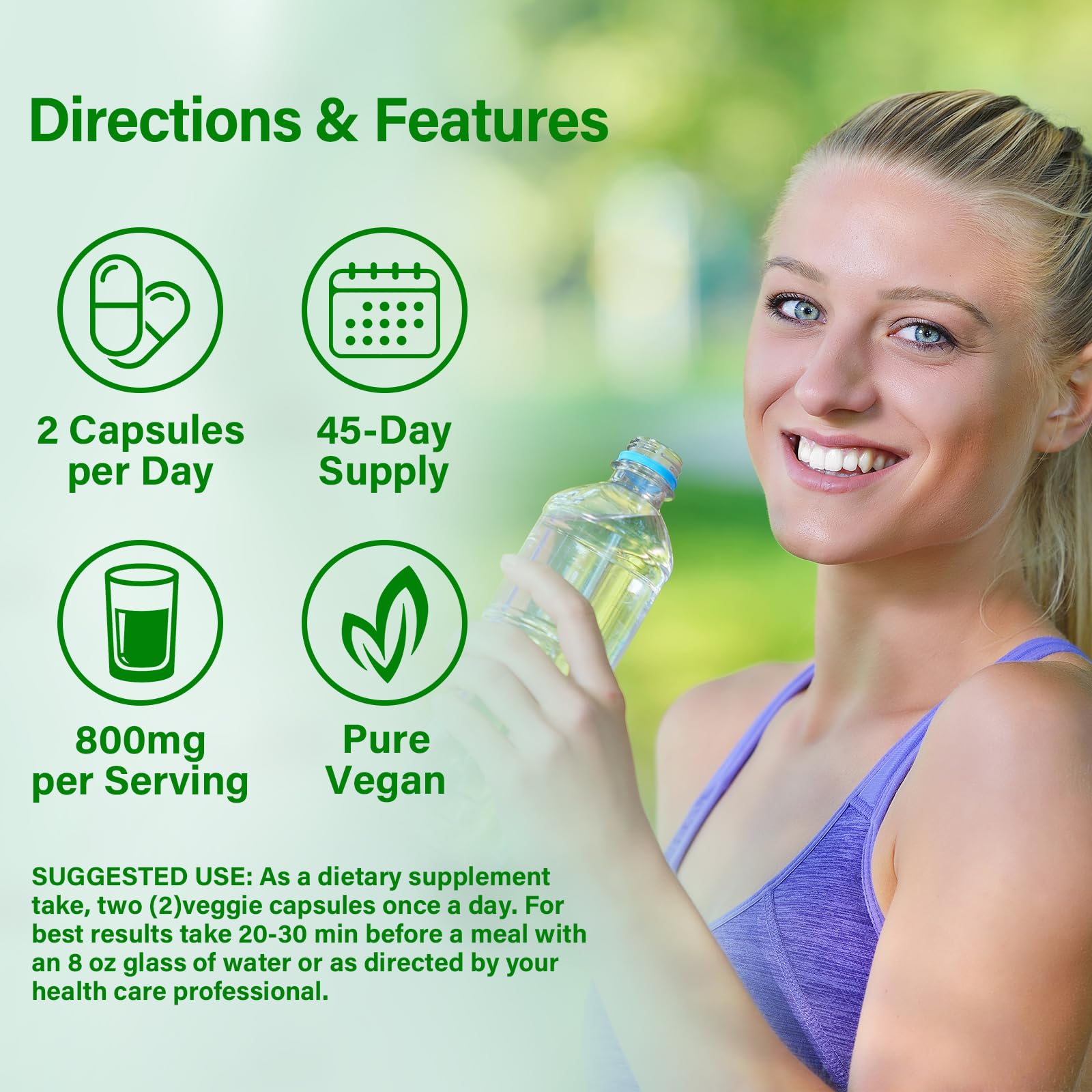 Moringa Capsules | 800mg Pure Moringa Powder Capsules – Supports Energy ...