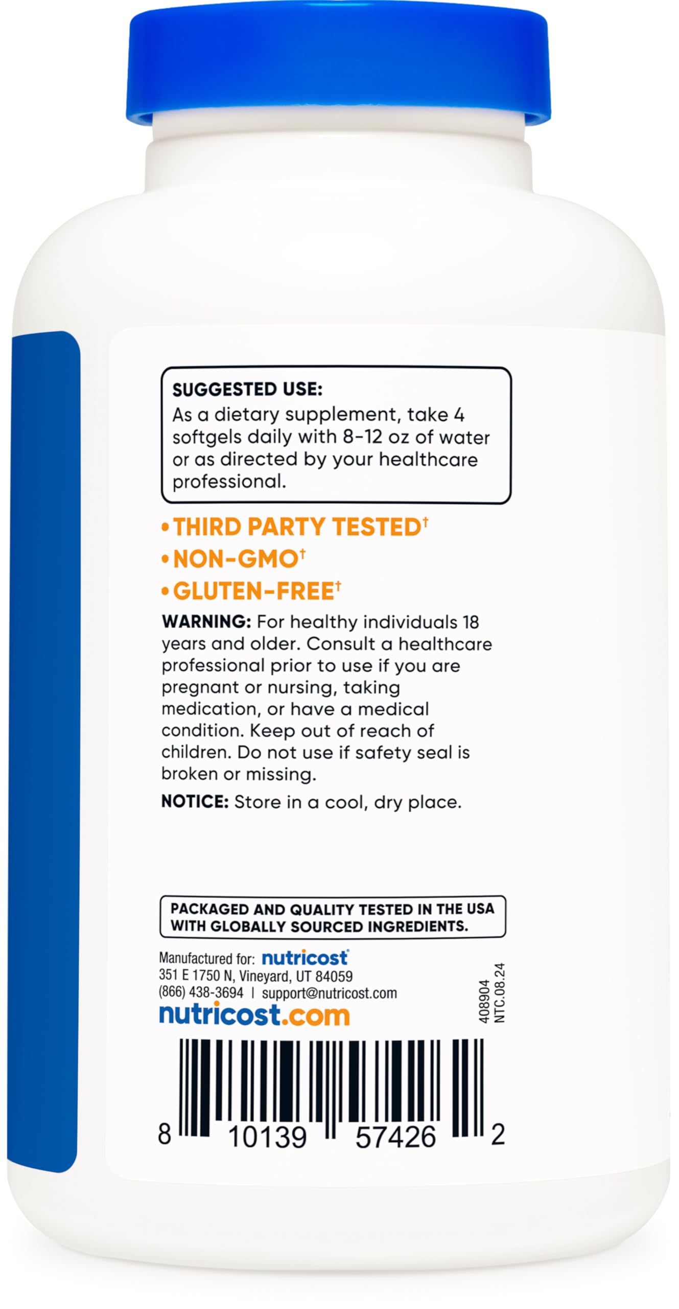 Nutricost Fish Oil with CLA (120 Softgels) - 4240mg Fish Oil and 560mg ...