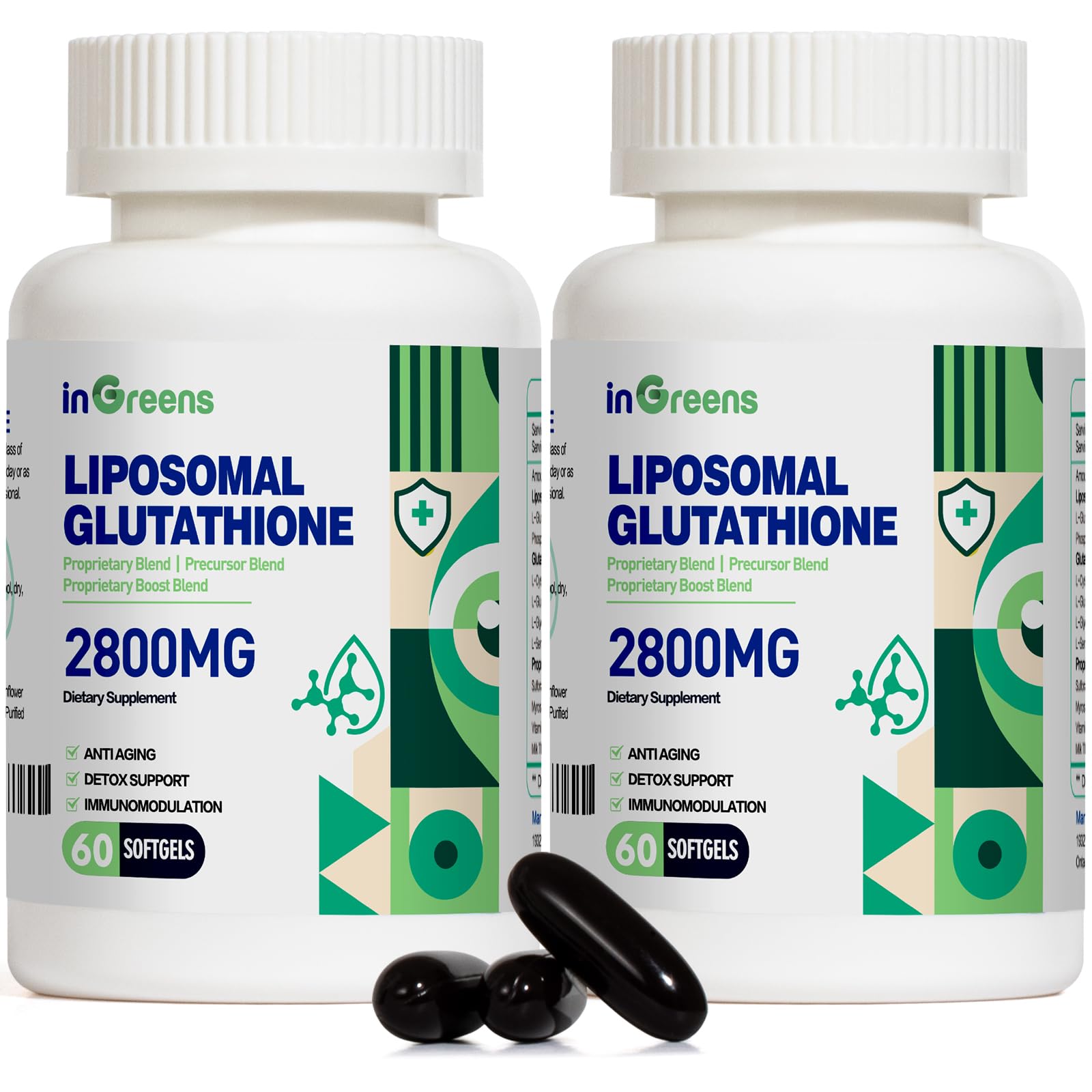 2800 MG Liposomal Glutathione Supplement, Detoxifying & Immune, Aging ...