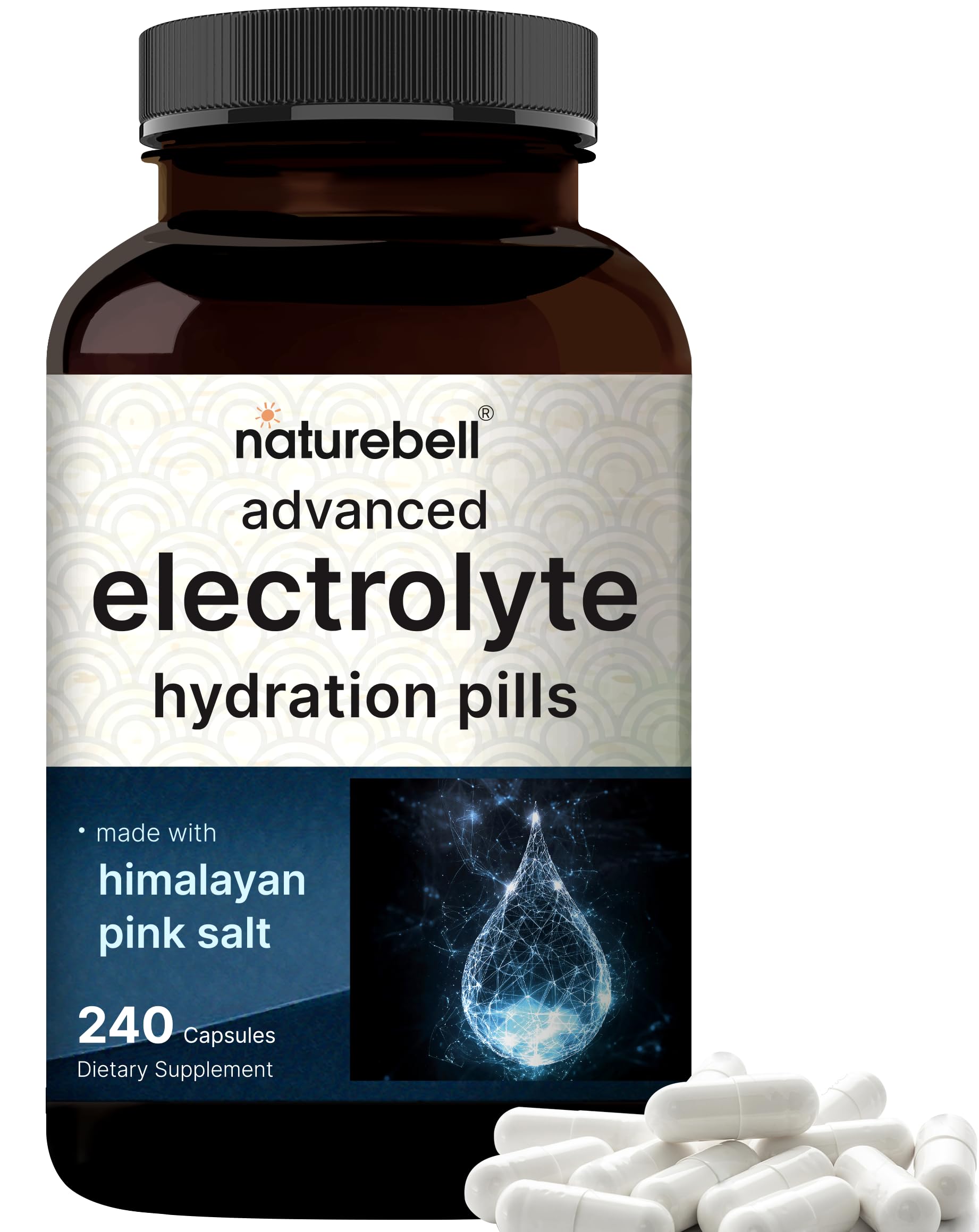 Advanced Electrolyte Pills, 240 Capsules | Salt Pills with Electrolytes ...