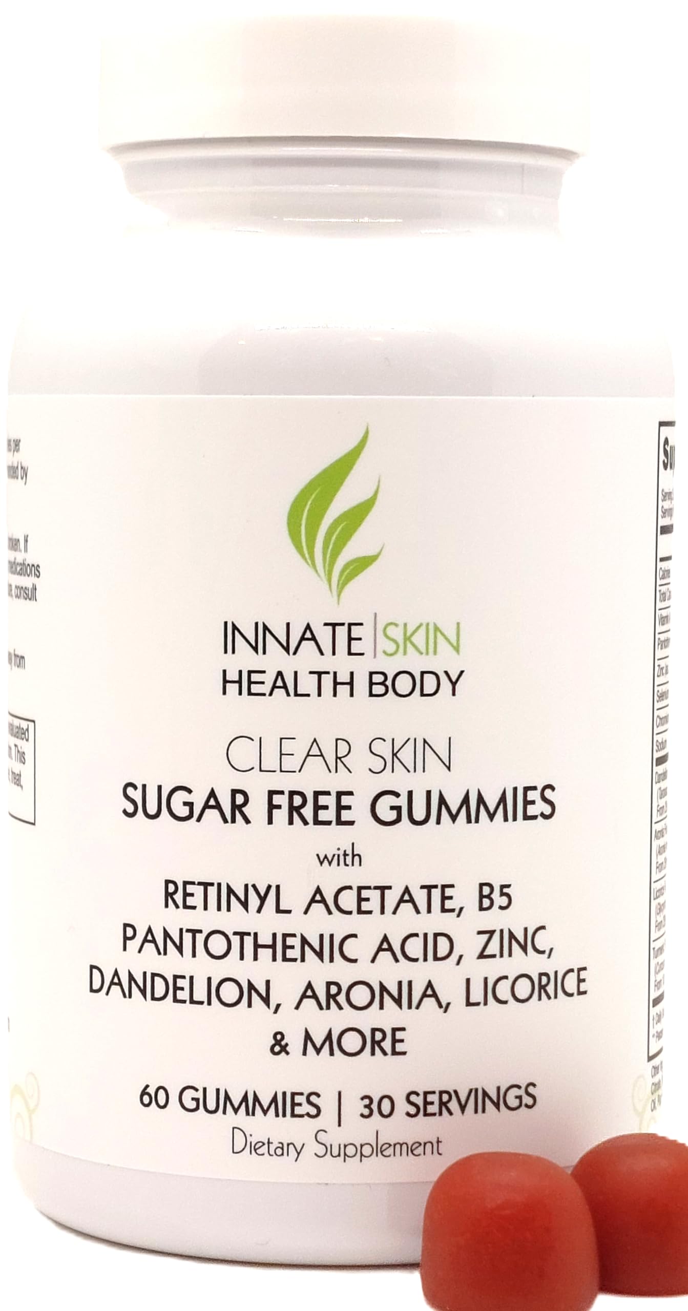 Clear Skin Acne Gummies - Complexion Supplement, Pantothenic Acid ...