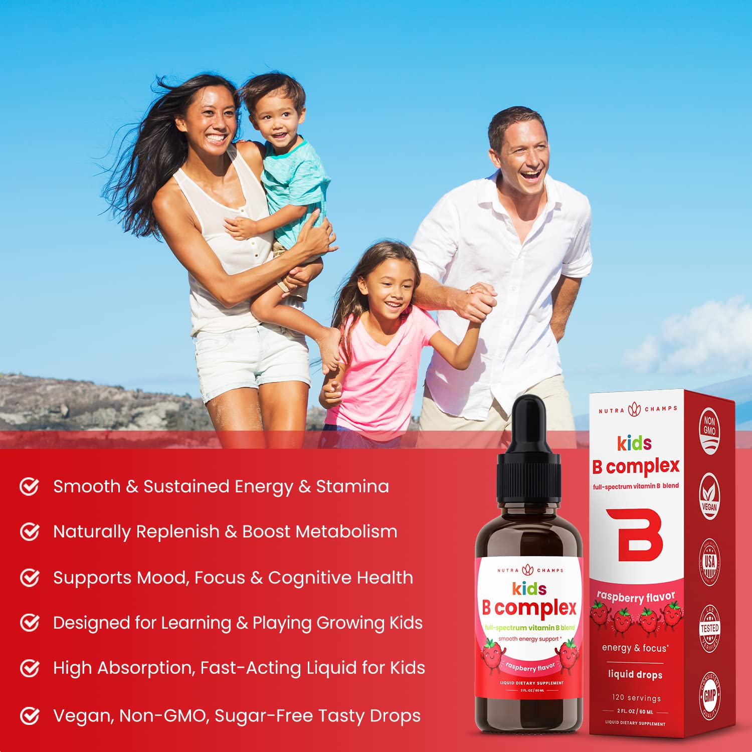 NutraChamps Magnesium Gummies & B Complex for Kids - LifeIRL