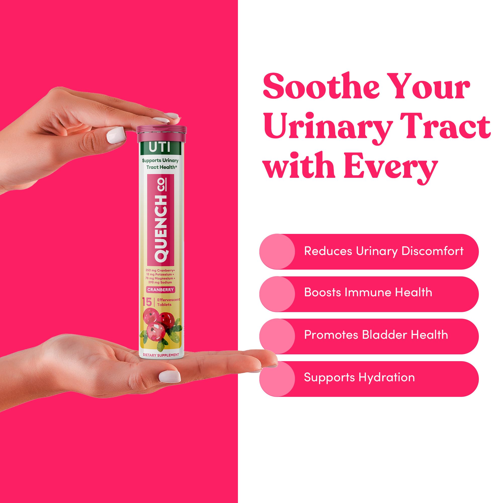 Quench UTI Relief Effervescent Tablets - Fast-Acting Urinary Tract ...