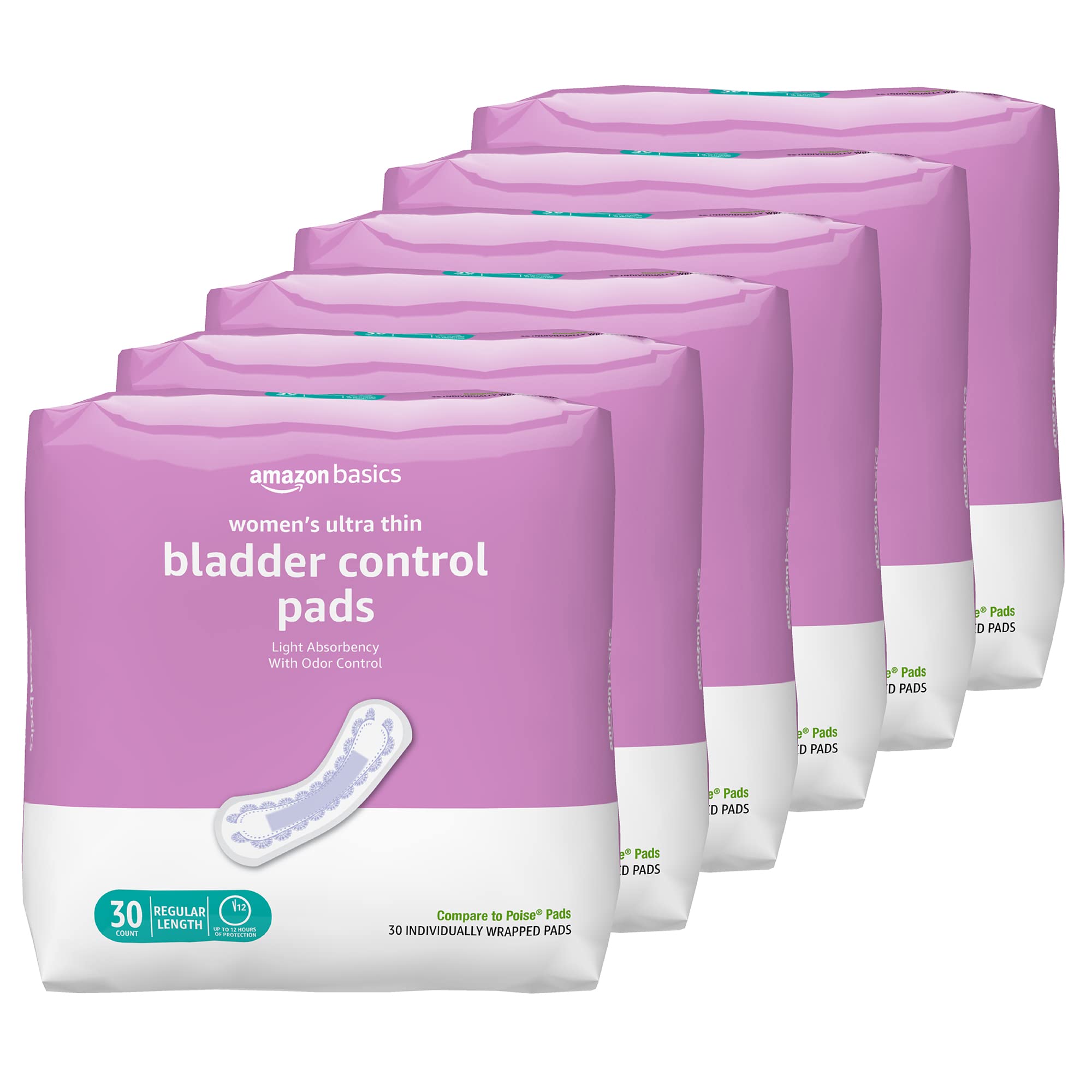 Amazon Basics Women's Incontinence Pads, Bladder Control & Postpartum ...