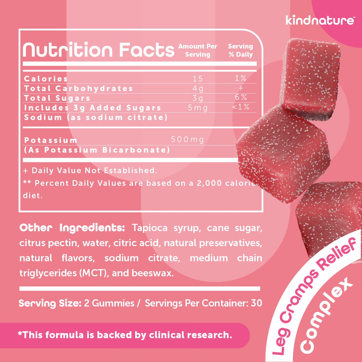 Kind Nature Potassium & Magnesium Gummies for Adults & Kids - Potassium ...