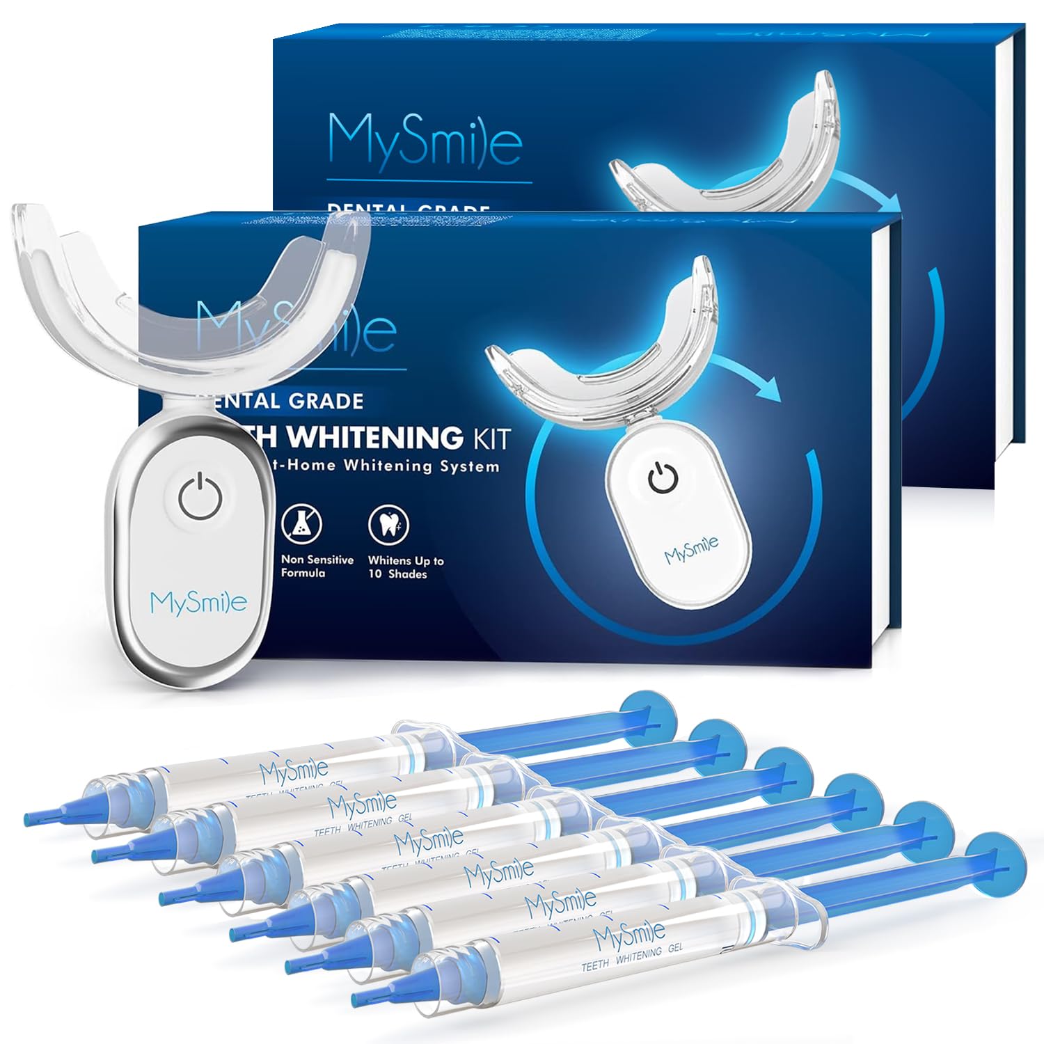 MySmile Teeth Whitening Kit for Sensitive Teeth with LED Light, 10 Min ...