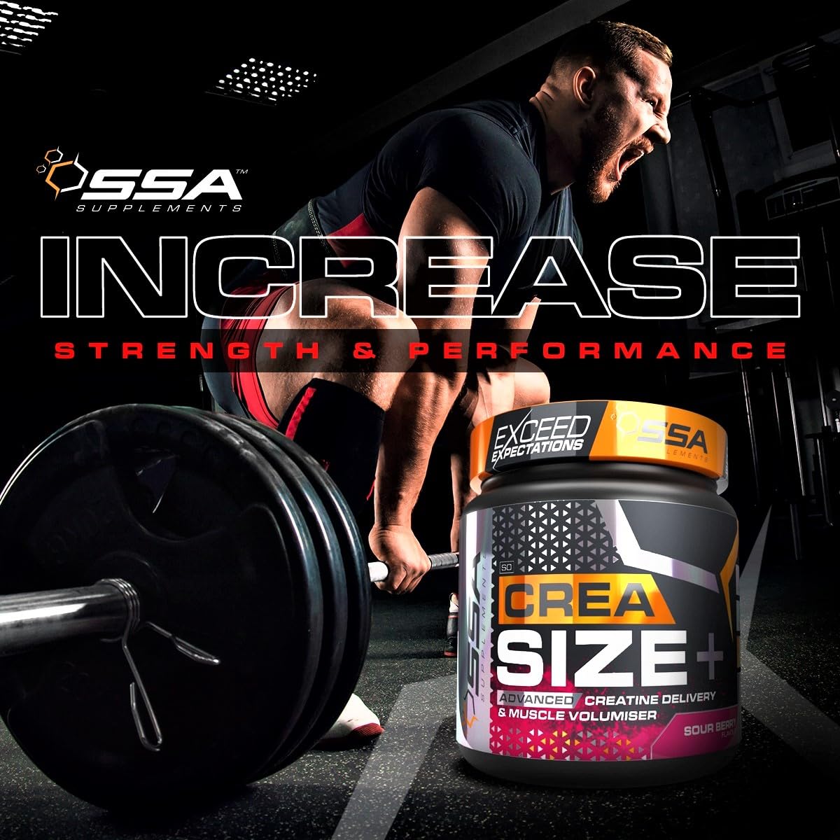 SSA Creatine Monohydrate Powder with D-Ribose for Muscle Gain and ...