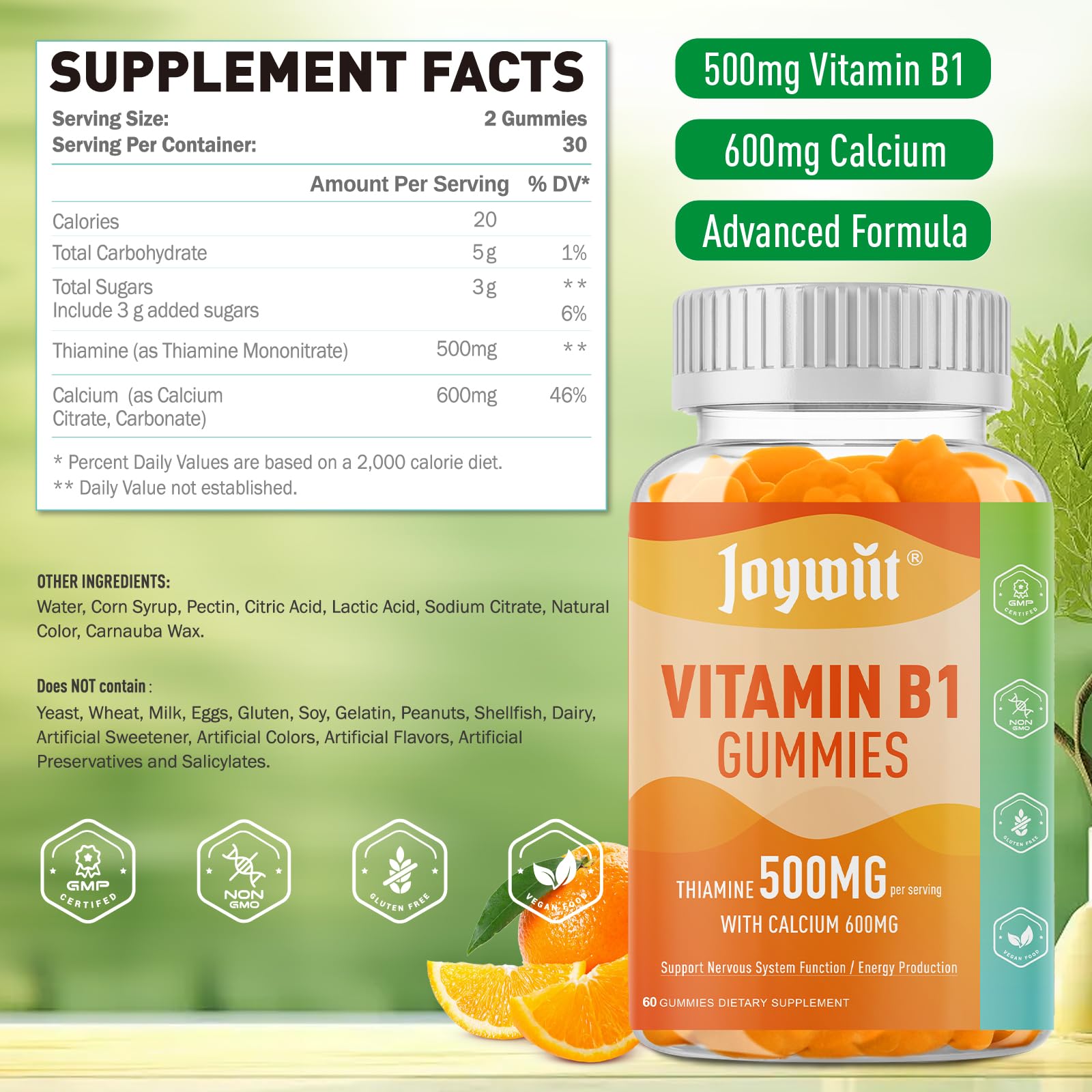 Vitamin B1 100mg and 500mg Gummies - LifeIRL