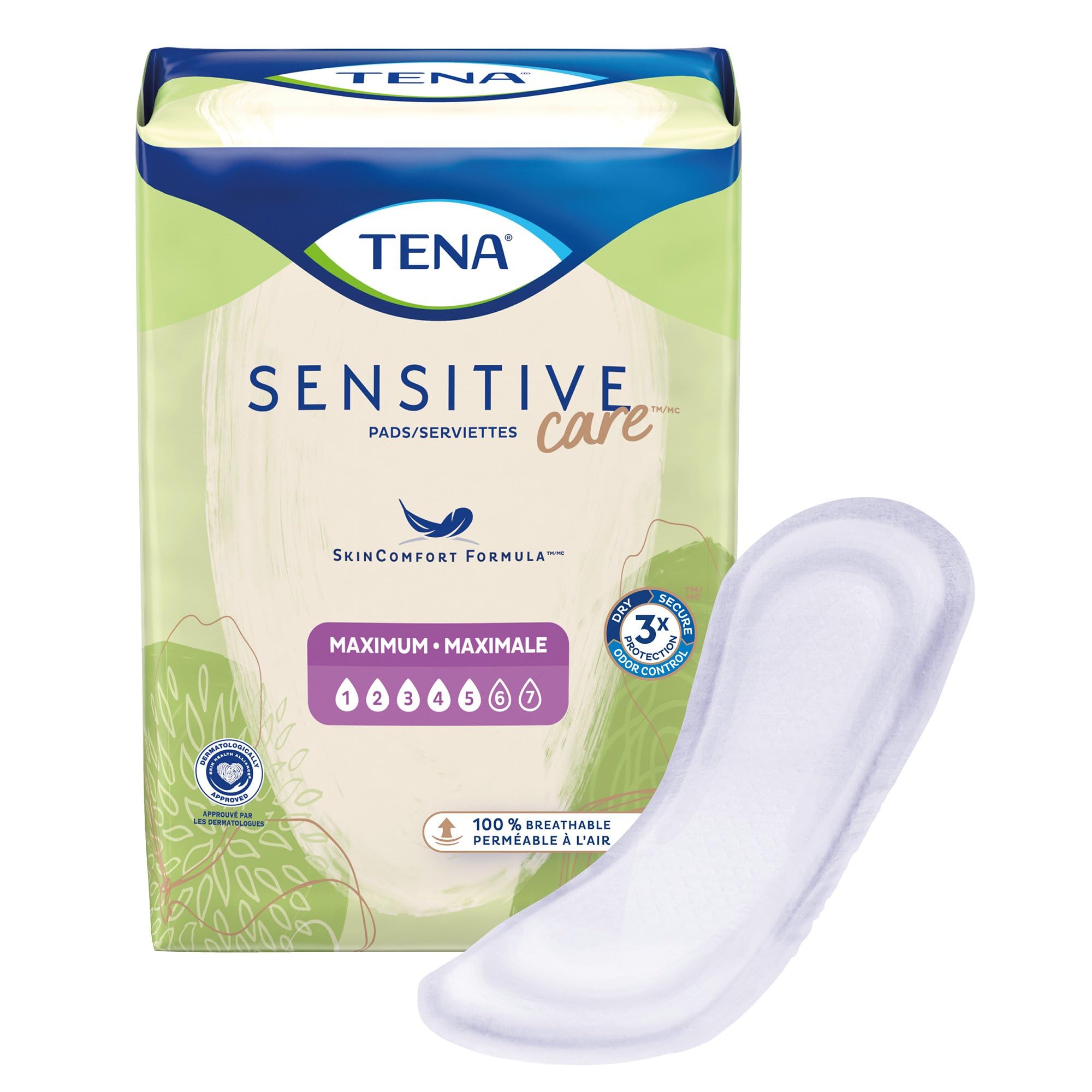 TENA Sensitive Maximum Long Bladder Control Pads, Incontinence, Heavy ...