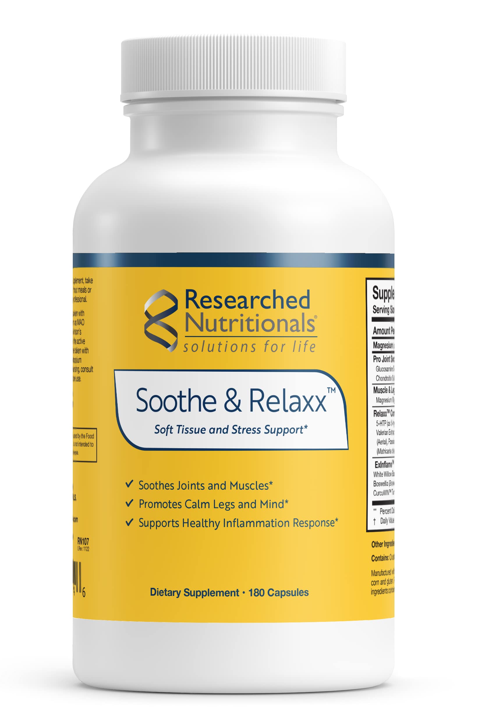 Researched Nutritionals Soothe & Relaxx - Soft Tissue, Muscle + Joint ...