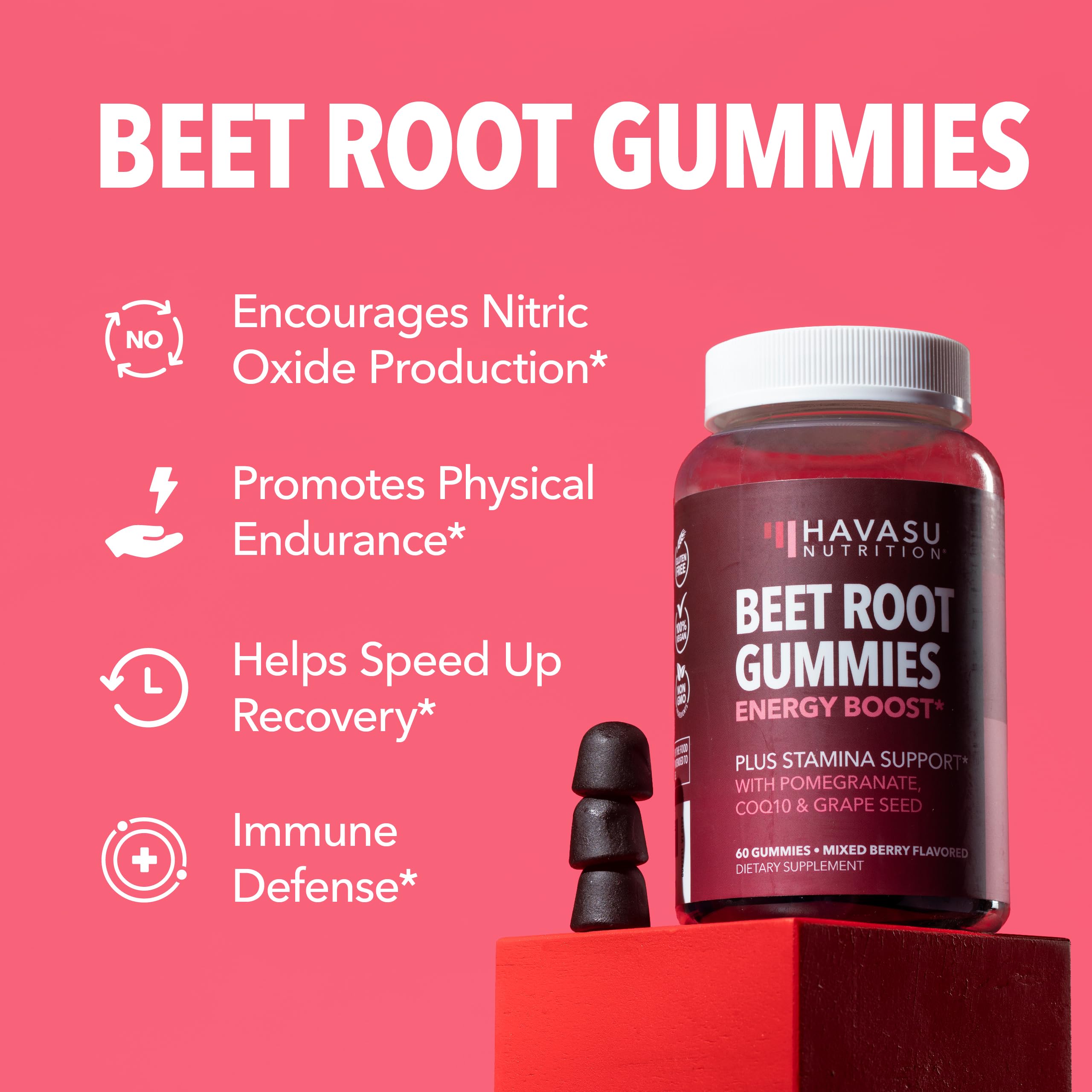 HAVASU NUTRITION Beet Root Gummies + L-Arginine Gummies Bundle: Mixed ...