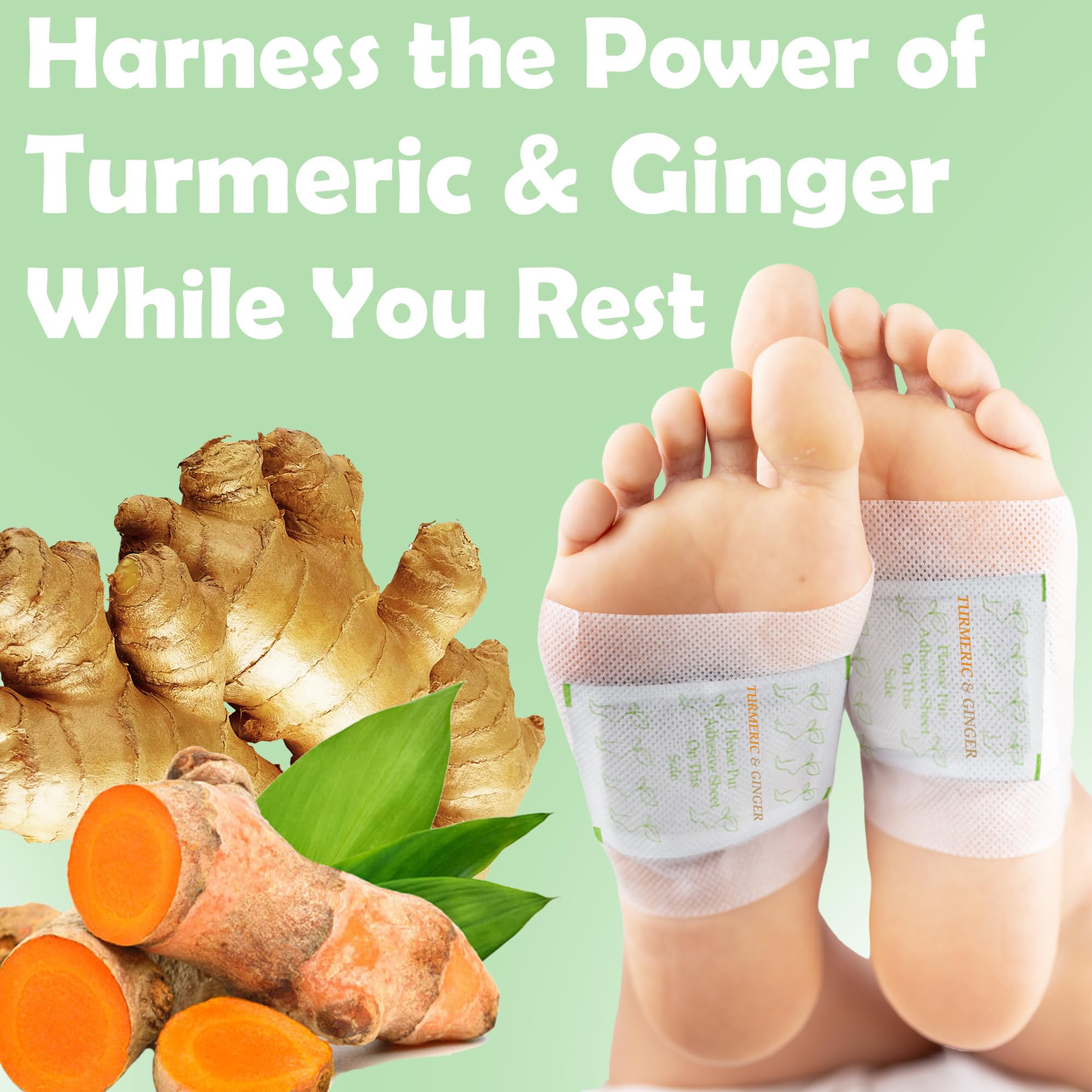 100 Turmeric & Ginger Foot Pads | Premium Foot Pads to Feel Better ...