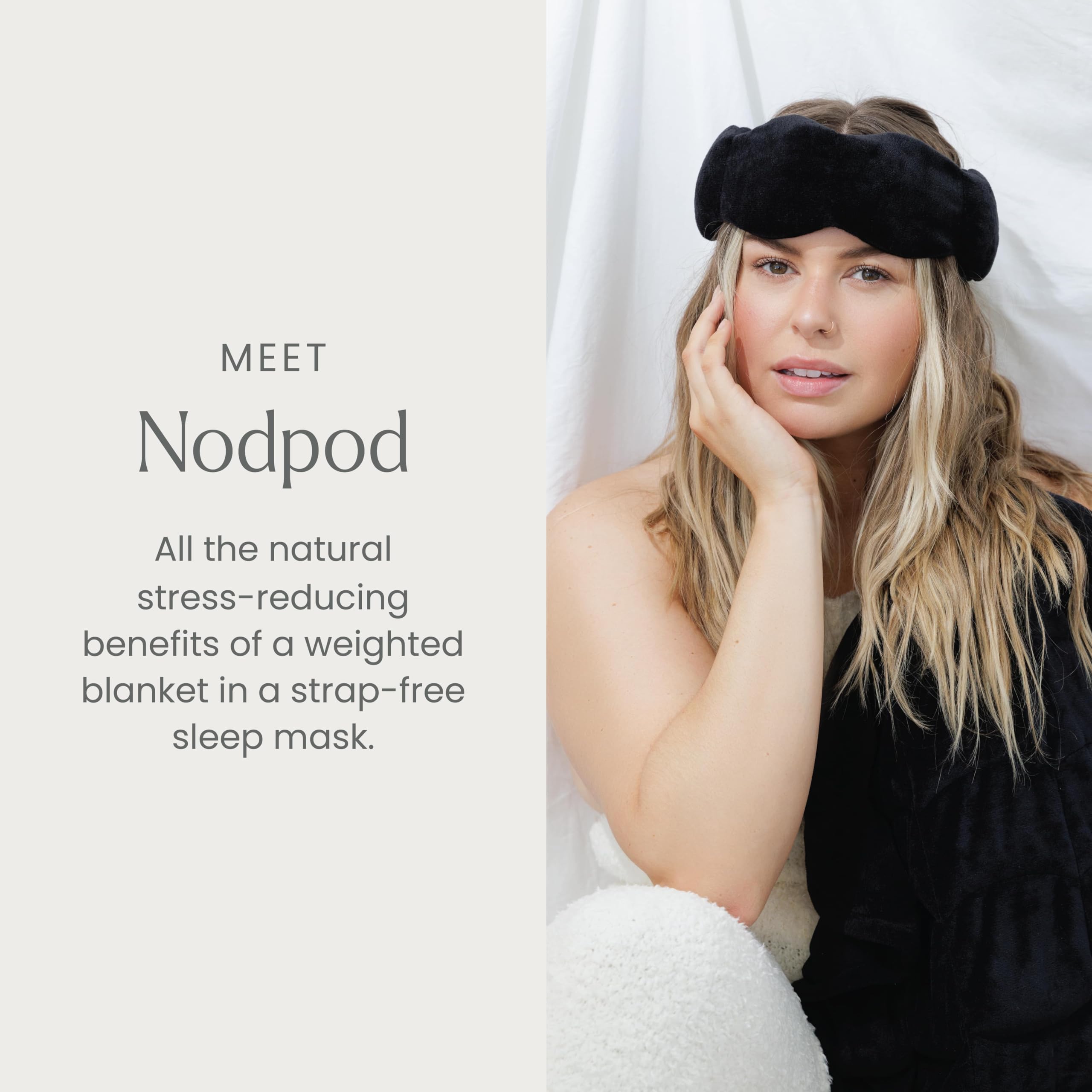 Nodpod Gentle Pressure Sleep Mask | Patented Light Blocking Design for ...
