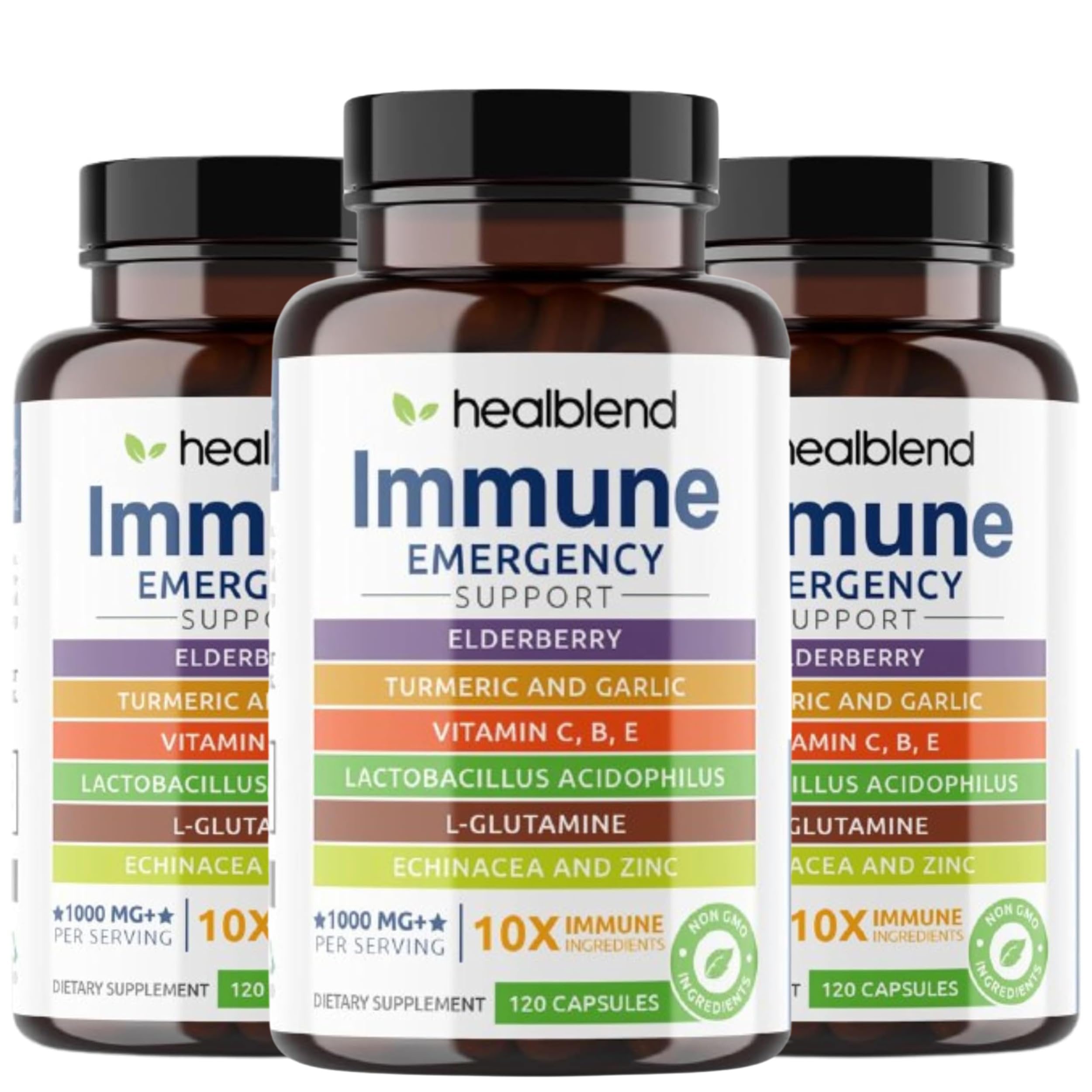 10 in 1 Immune Support Supplement Booster with Elderberry, Zinc ...