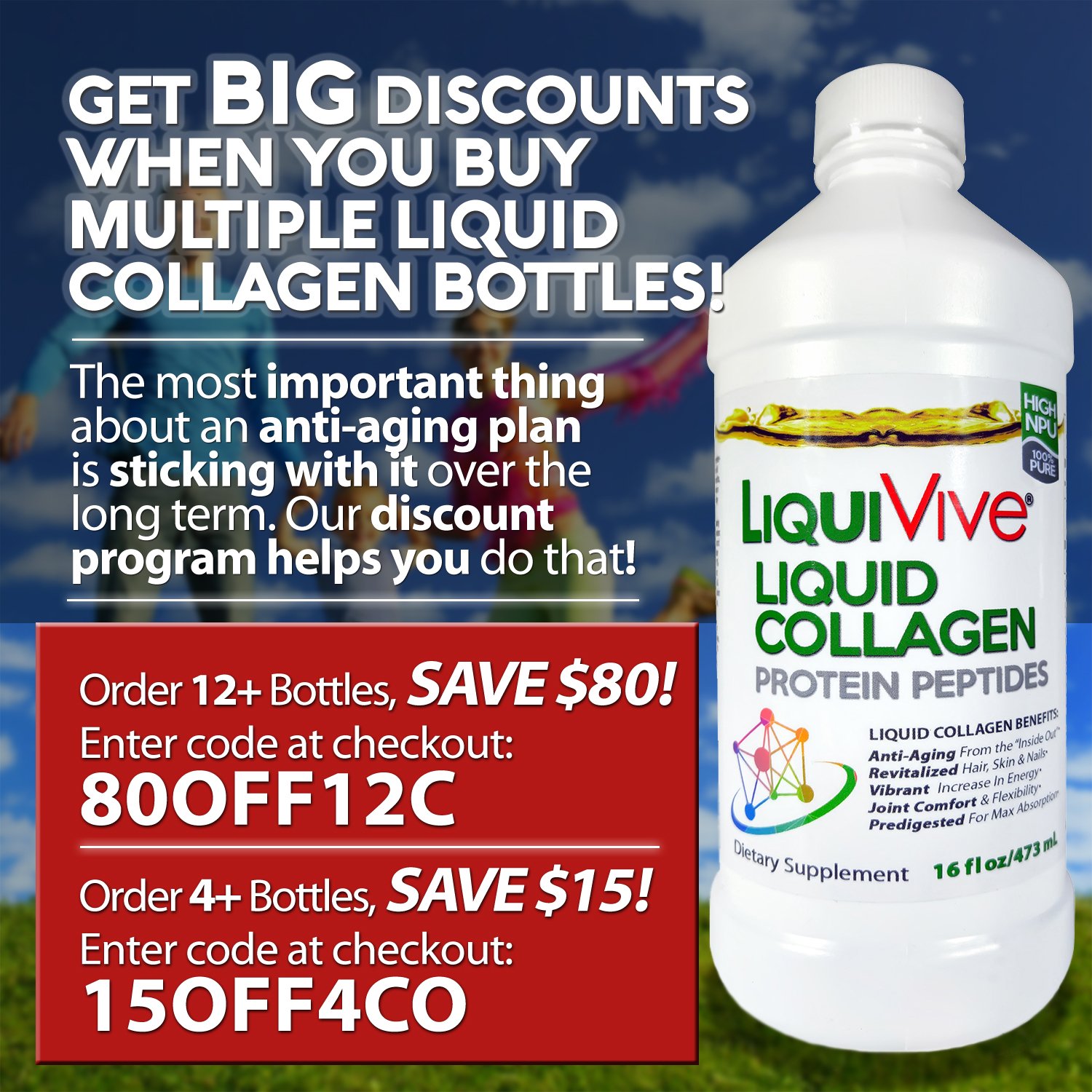 LiquiVive Liquid Collagen Protein Peptides Concentrate | Pure ...