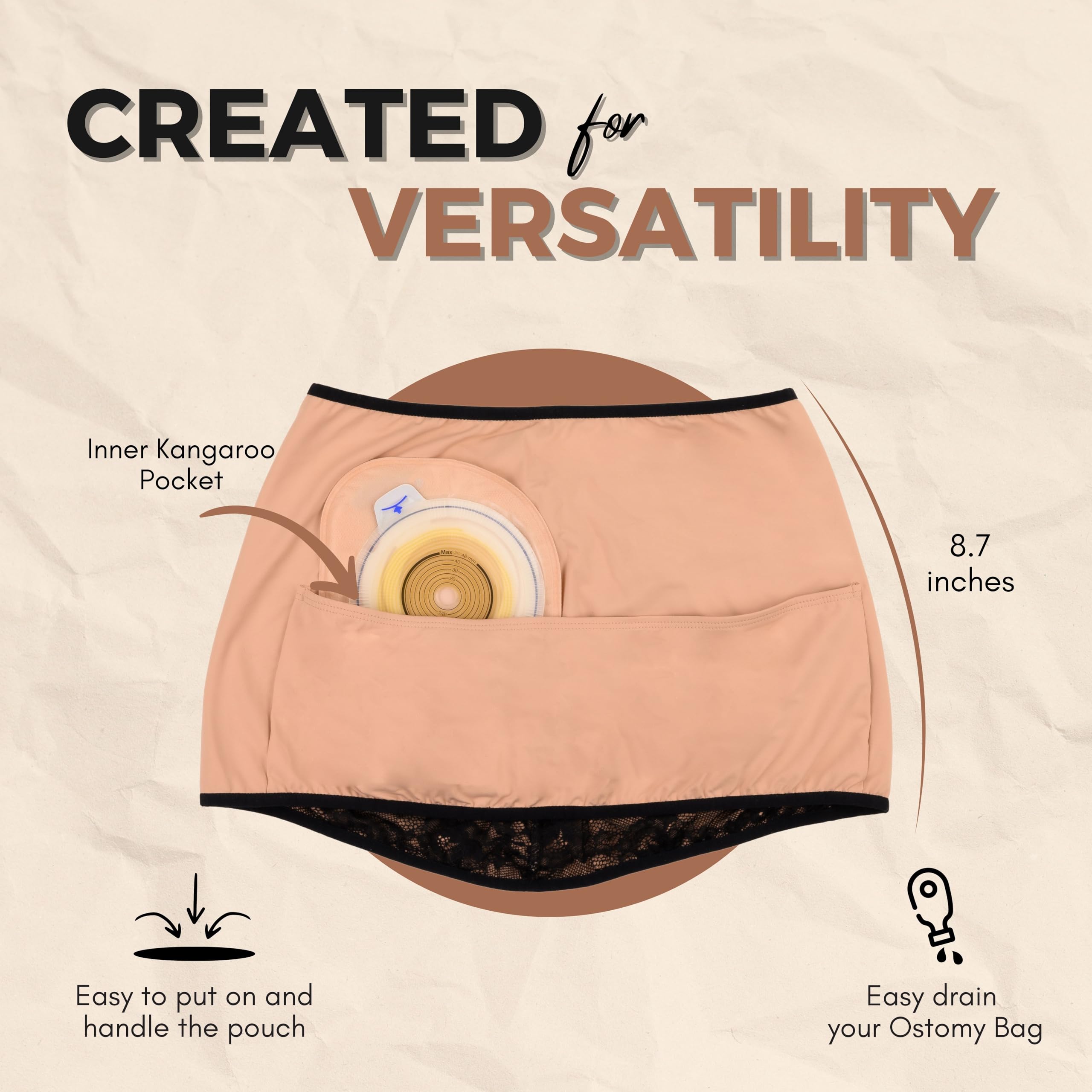 SIIL Ostomy Bag Covers for Women – Premium Flexible Ostomy Wrap Black ...