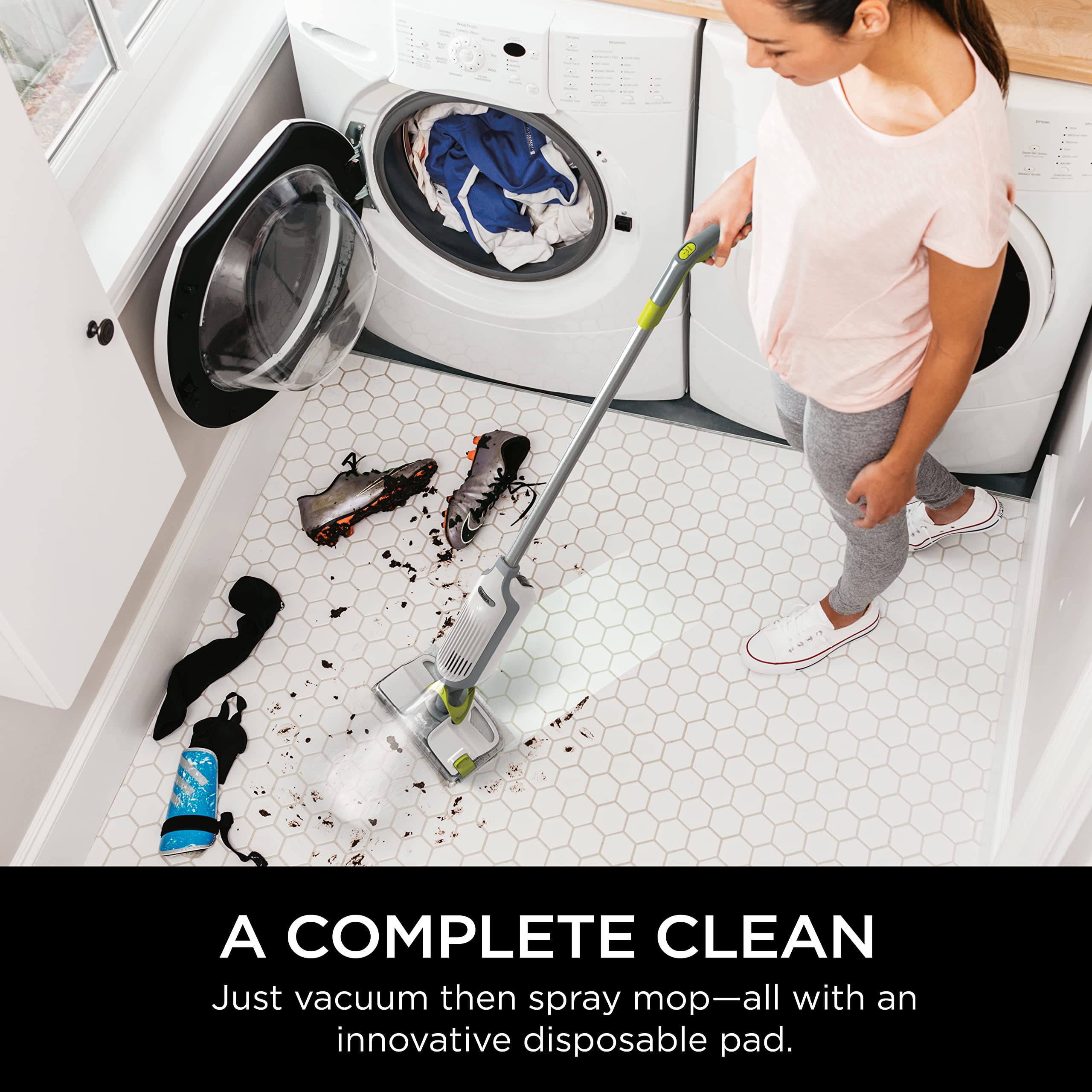 Shark VM200P12 VACMOP Vacuum Mop Bundle with 12 Disposable VACMOP Pads ...