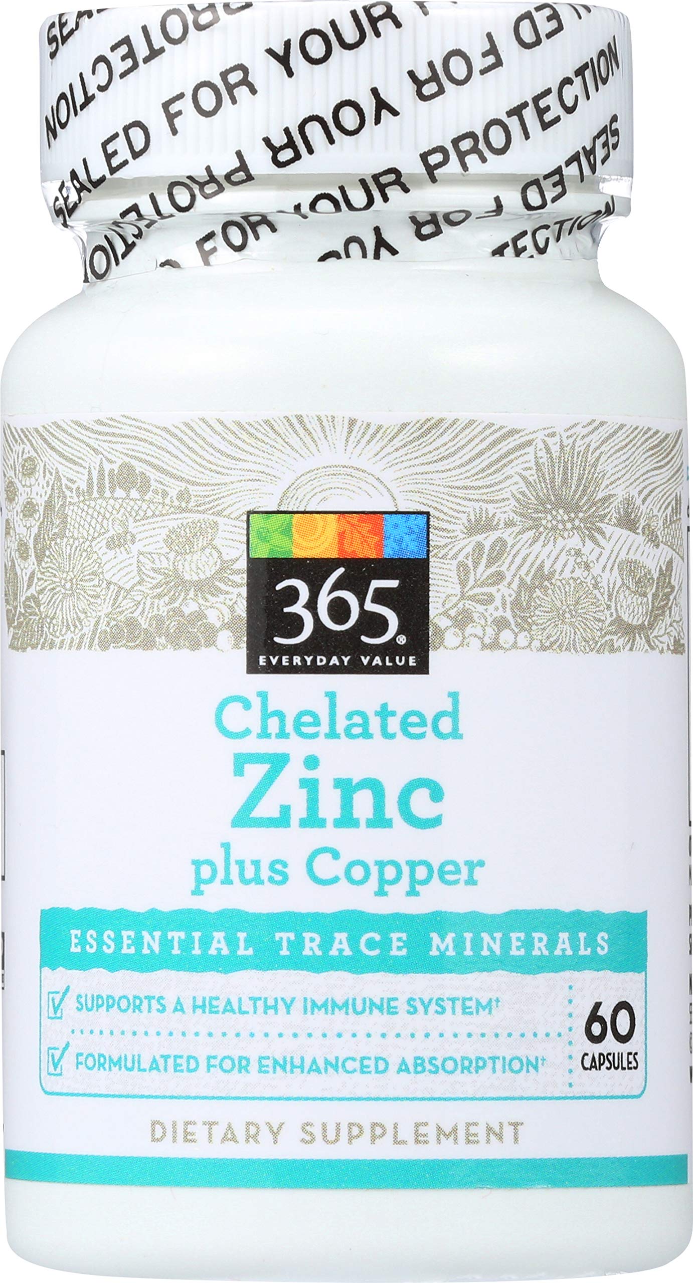 365 Everyday Value, Chelated Zinc plus Copper, 60 ct - LifeIRL