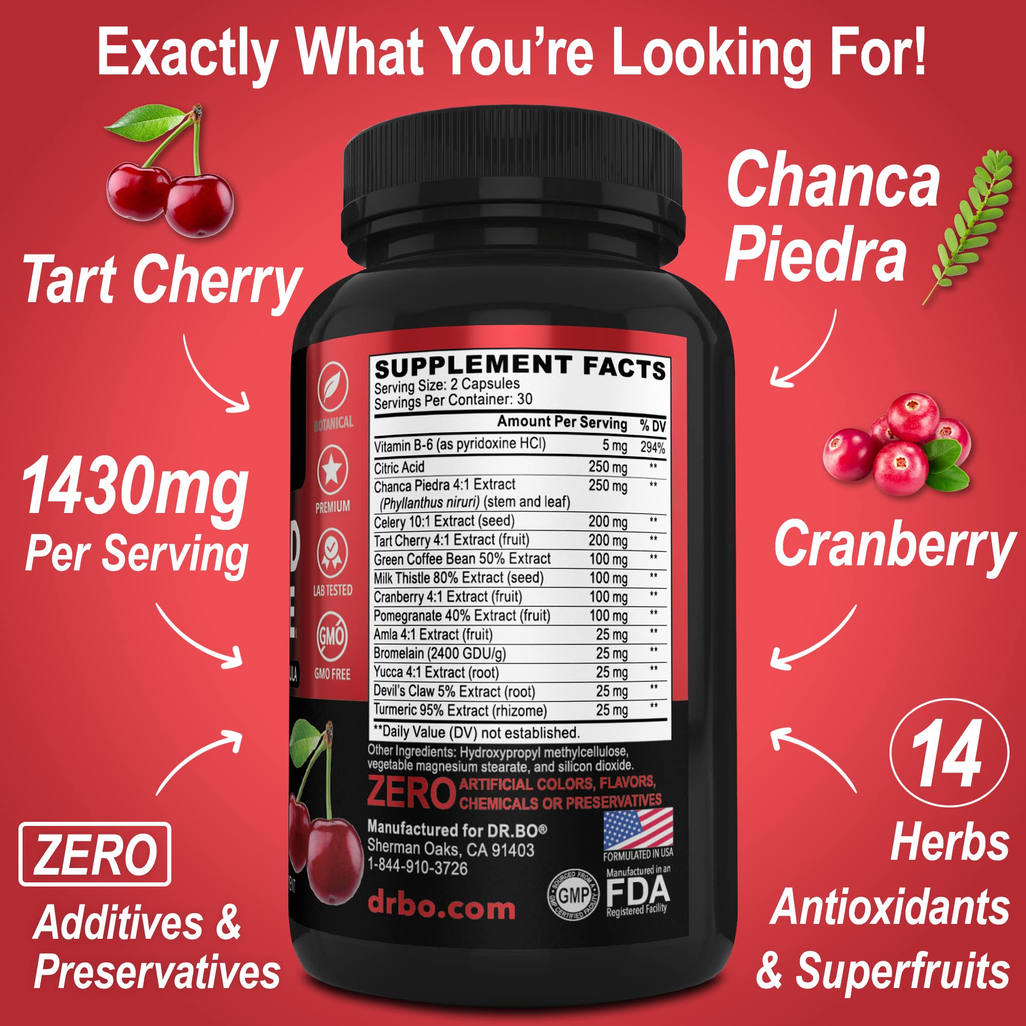 DR. BO Glucosamine Chondroitin Turmeric MSM - Uric Acid Cleanse Support ...