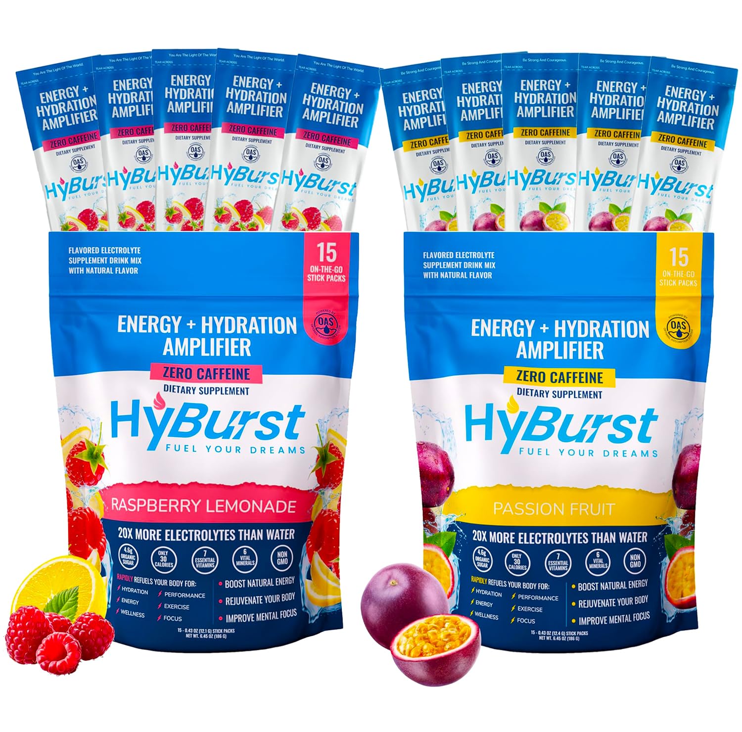 Electrolytes Drink Mix 30-Pack Bundle, Hydration + Energy with Zero ...