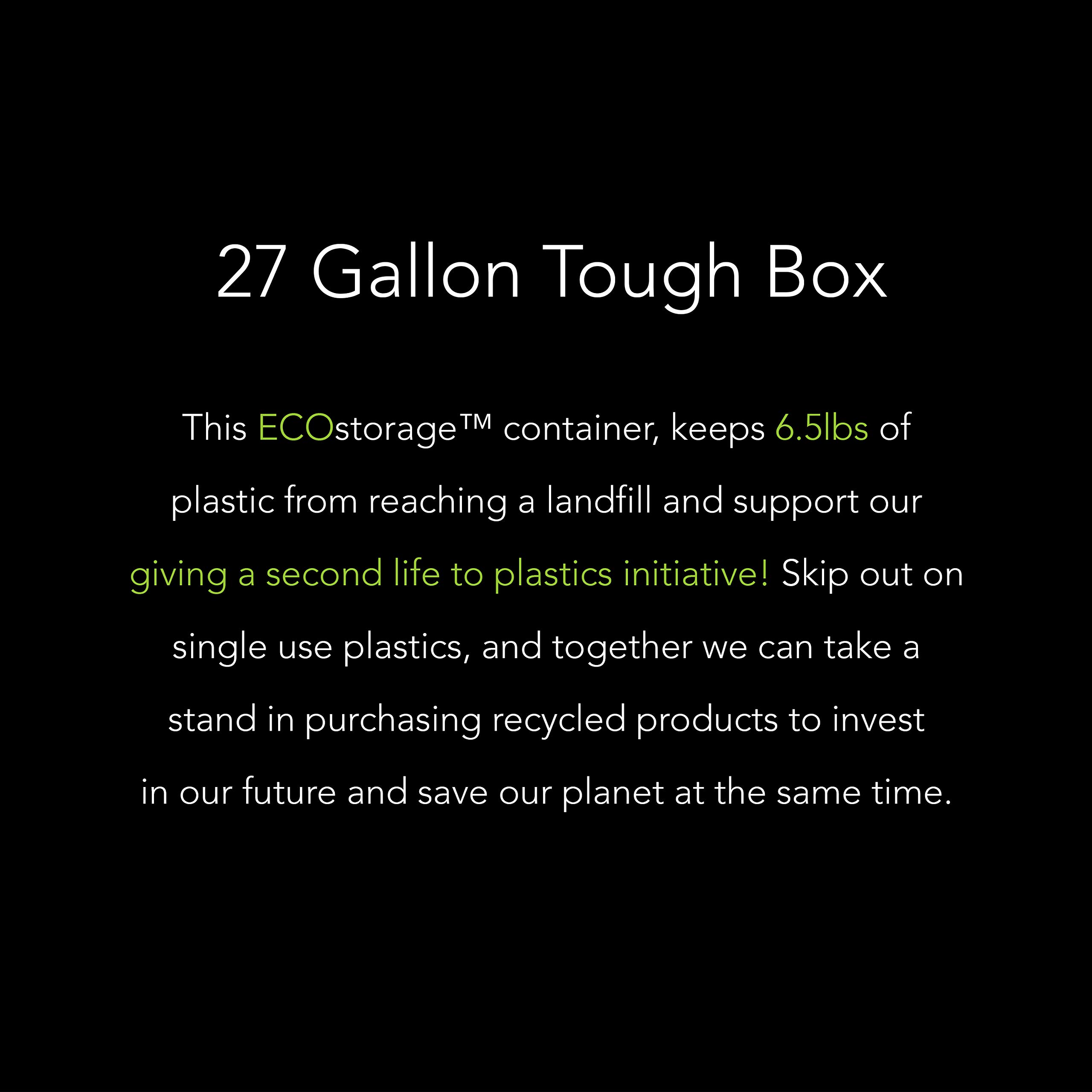 4427EBKDC.02 Box Tough Recycled Plastic Storage Container, 27 Gallon ...