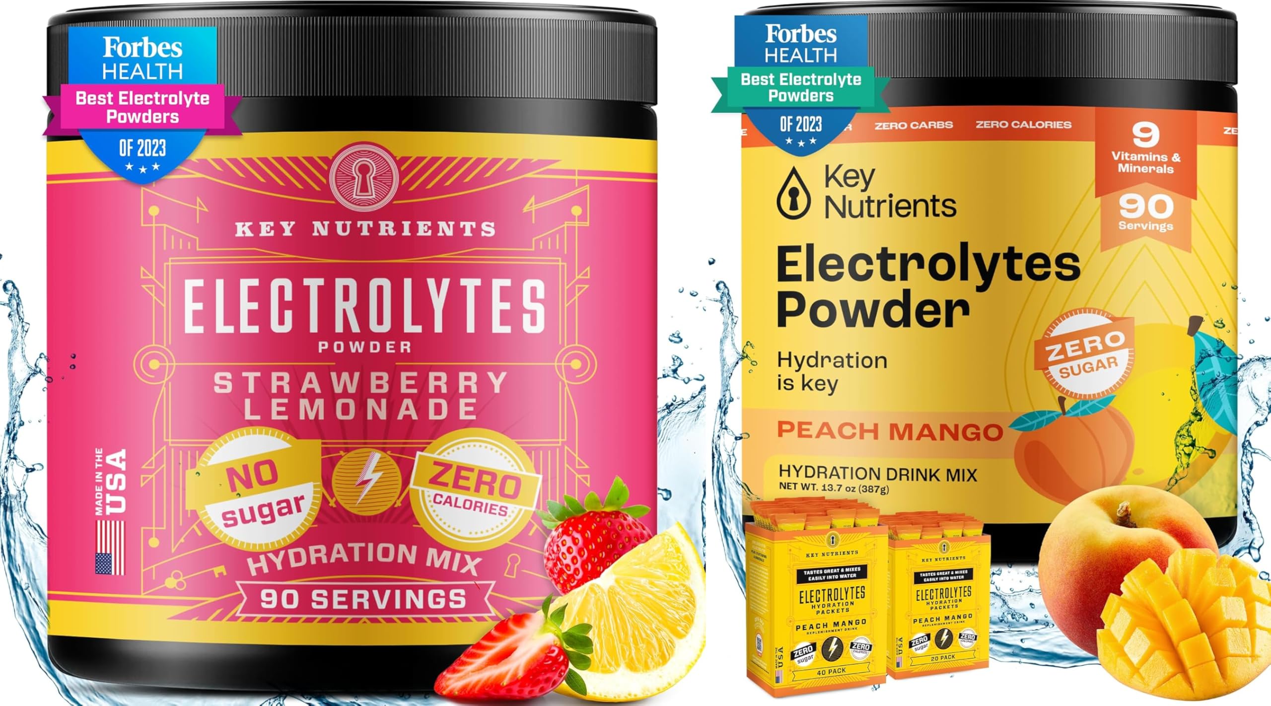 KEY NUTRIENTS Electrolyte Power Duo: Tropical Peach Mango & Juicy ...