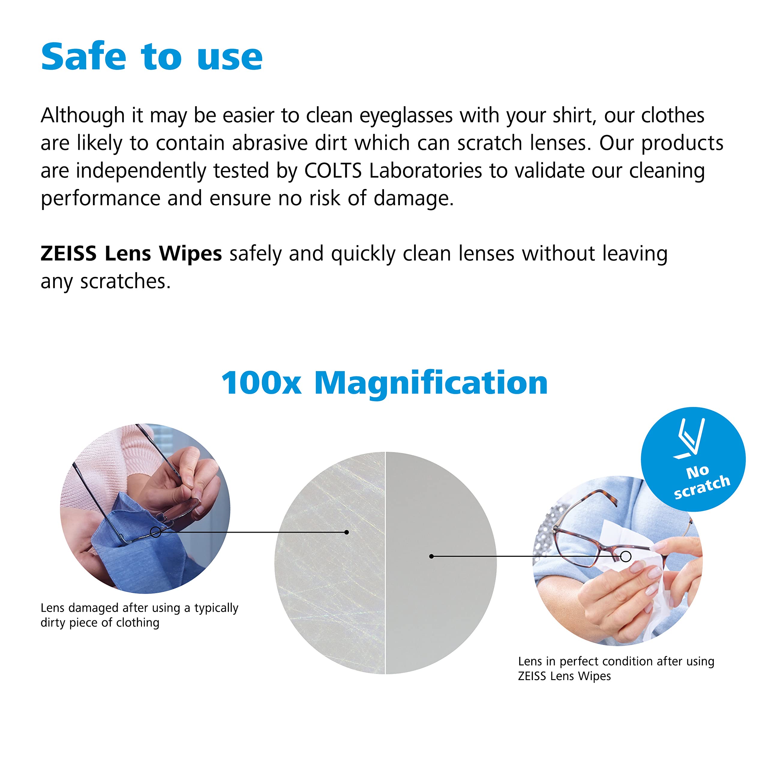 ZEISS Pre-Moistened Lens Cleaning Wipes, 80 Count White 80 Count (Pack ...