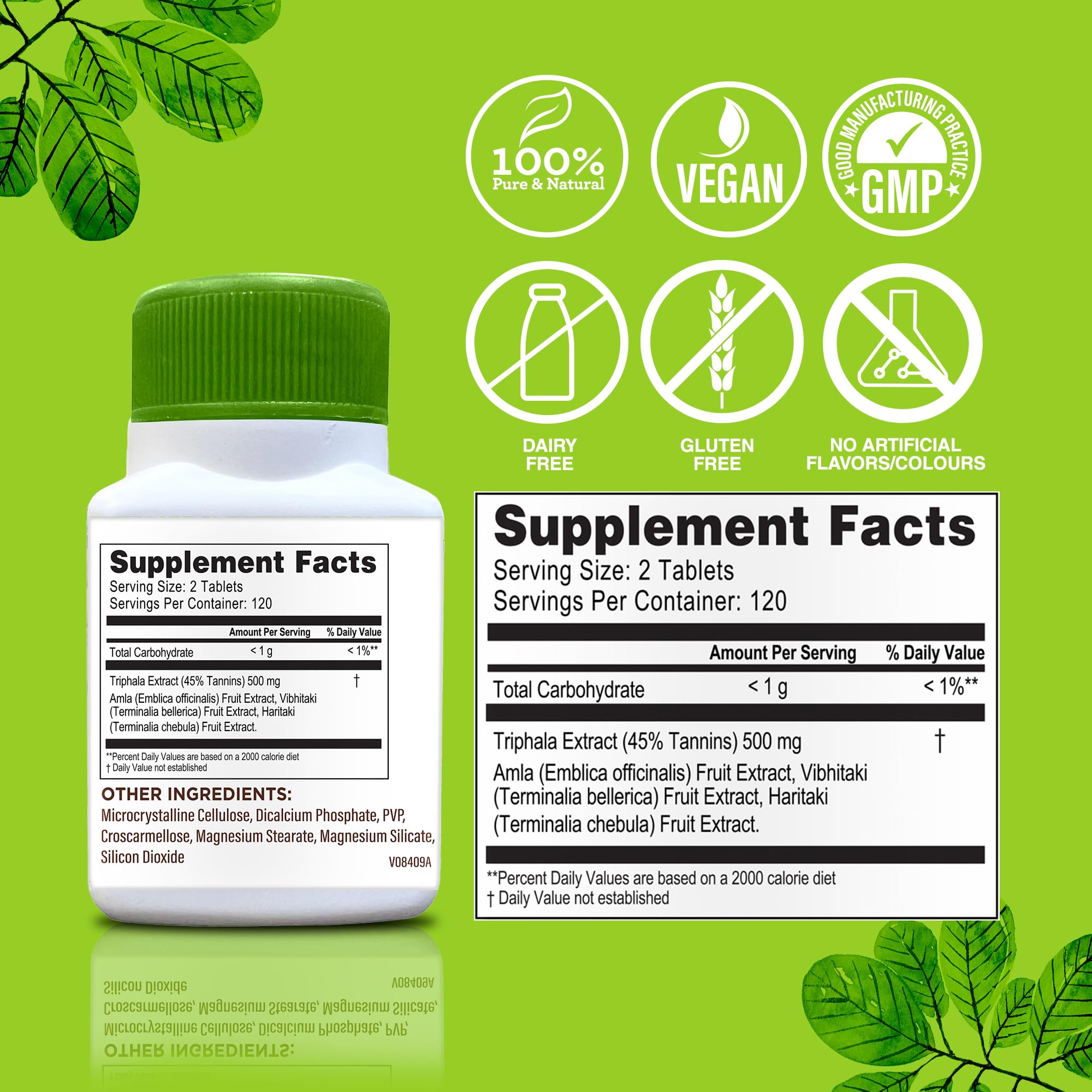 GuruNanda Digestiva Triphala (240 Tablets), Supports Digestion, Helps ...