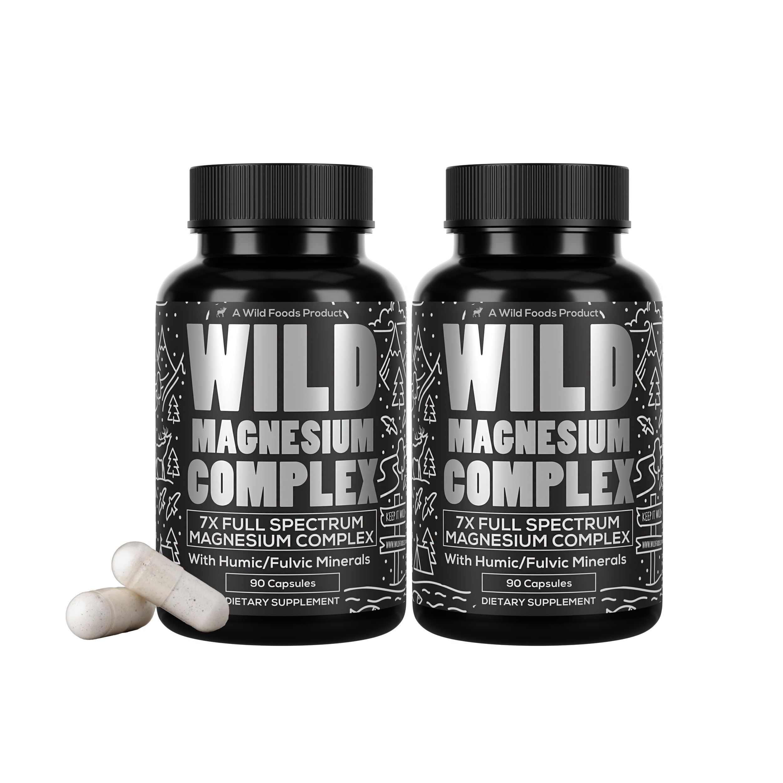 Wild Foods Magnesium Complex Supplement with 7X Forms | High Absorption ...